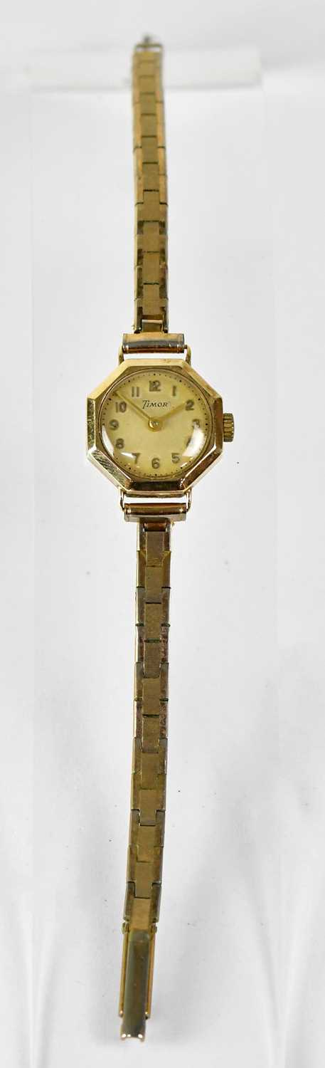 Lot 1003 - TIMOR; a 9ct gold cased ladies' wristwatch,