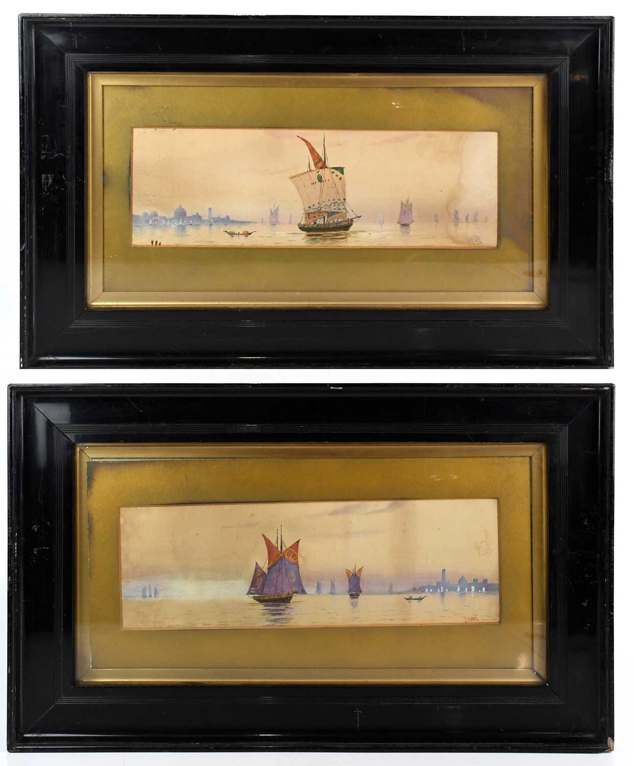 Lot 738 - H LYNTON; a pair of watercolours, sailing