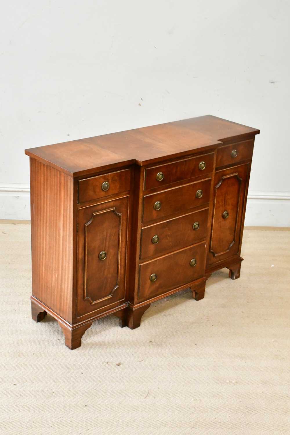 Lot 2464 - A reproduction mahogany breakfront
