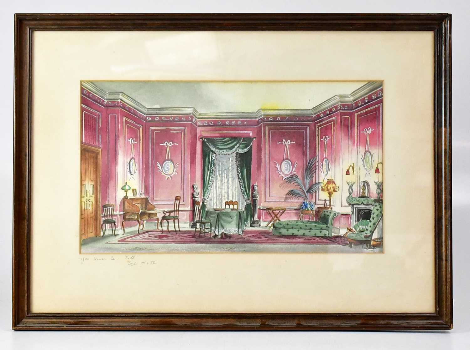 Lot 655 - PAUL MAYO (20th century); watercolour, 'You