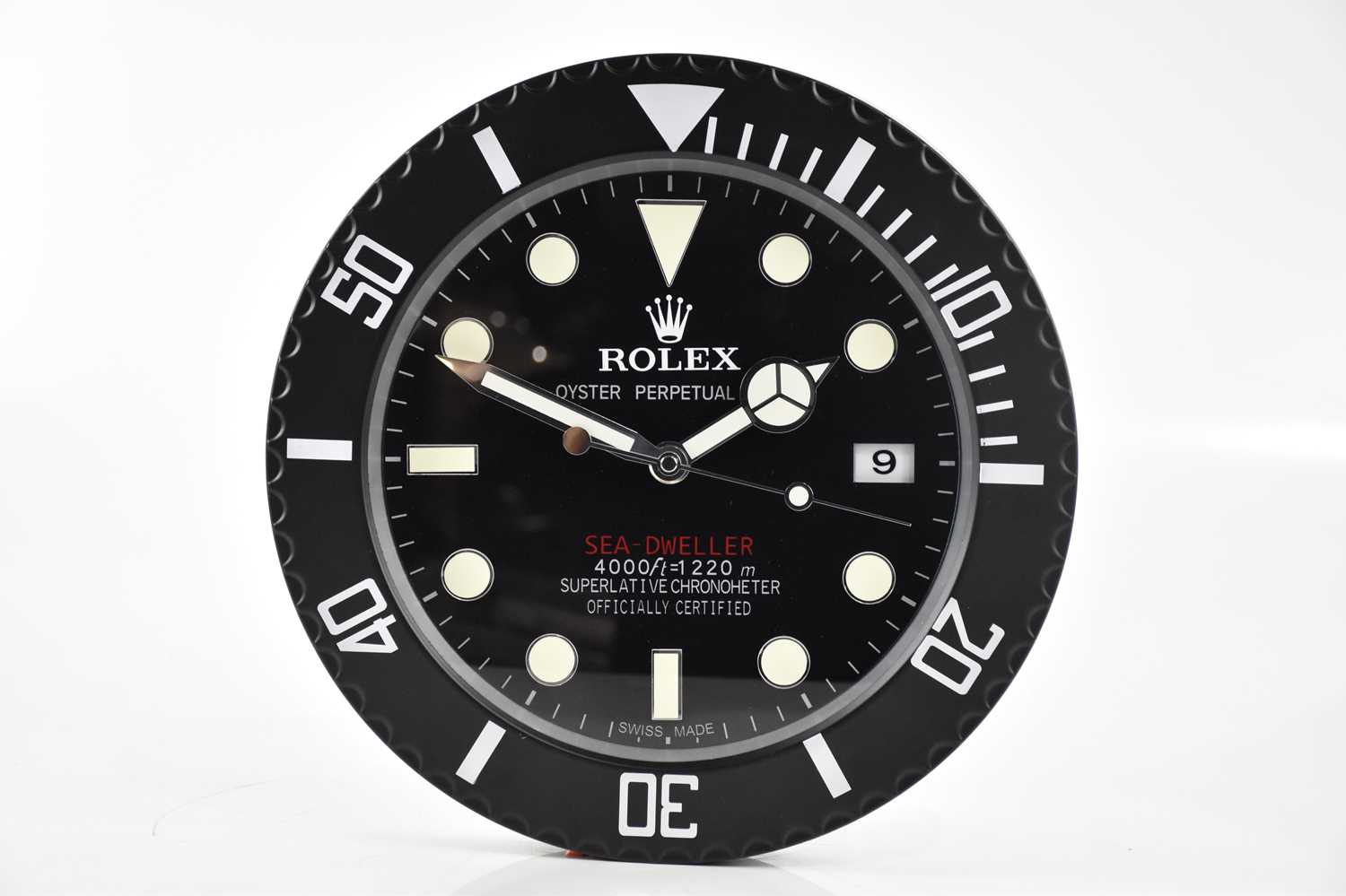 Lot 2485 - A 'Rolex' dealer's display wall clock