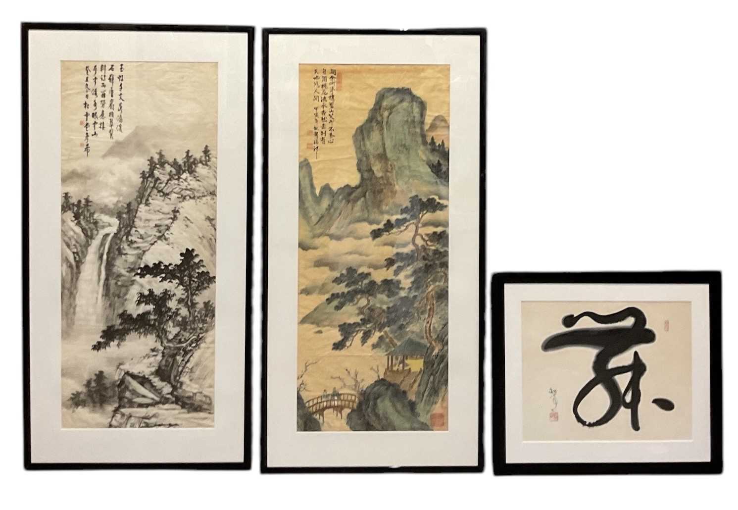 Lot 756 - Two large modern Chinese rectangular prints