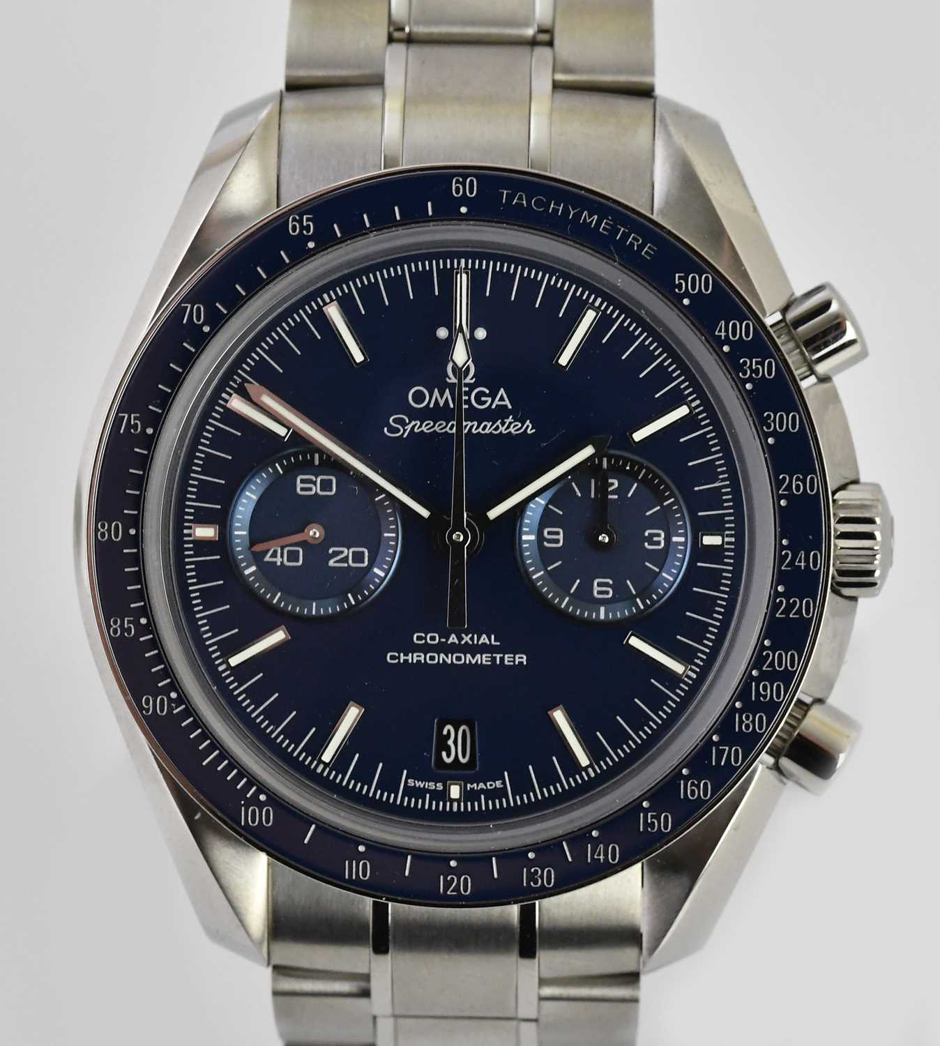 Lot 44 - OMEGA; a gentleman's titanium Speedmaster