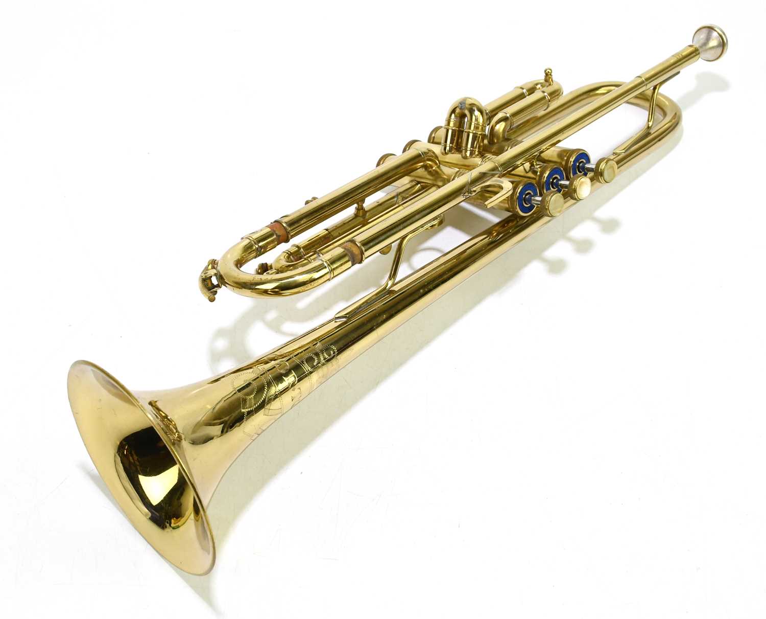 Lot 1082 - CORTON; a cased trumpet.