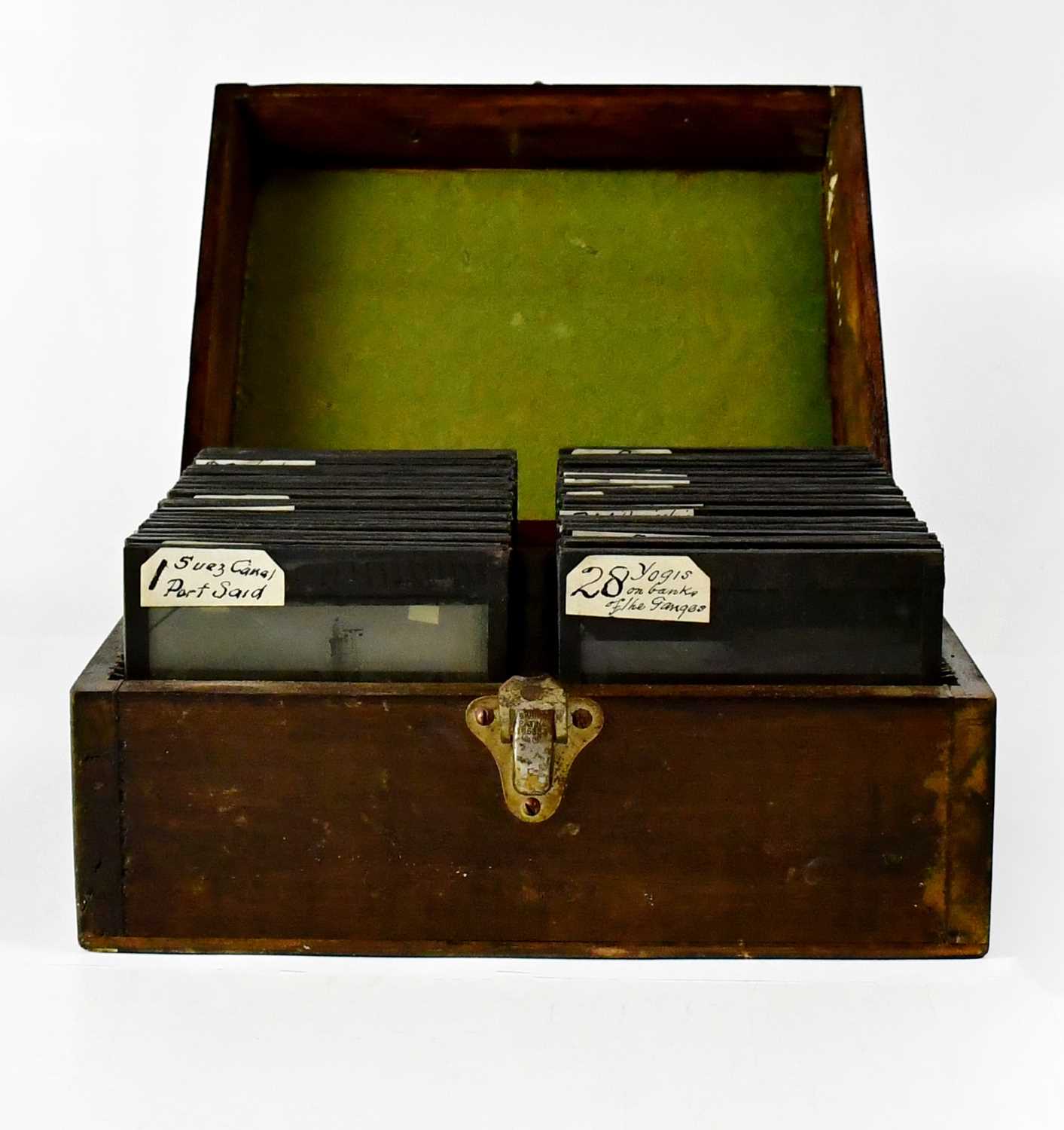 Lot 343 - A collection of glass magic lantern slides,