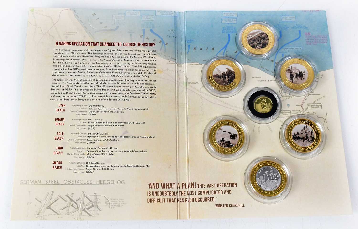 Lot 568 - A 9ct gold £1, 2015 'Operation Overlord',
