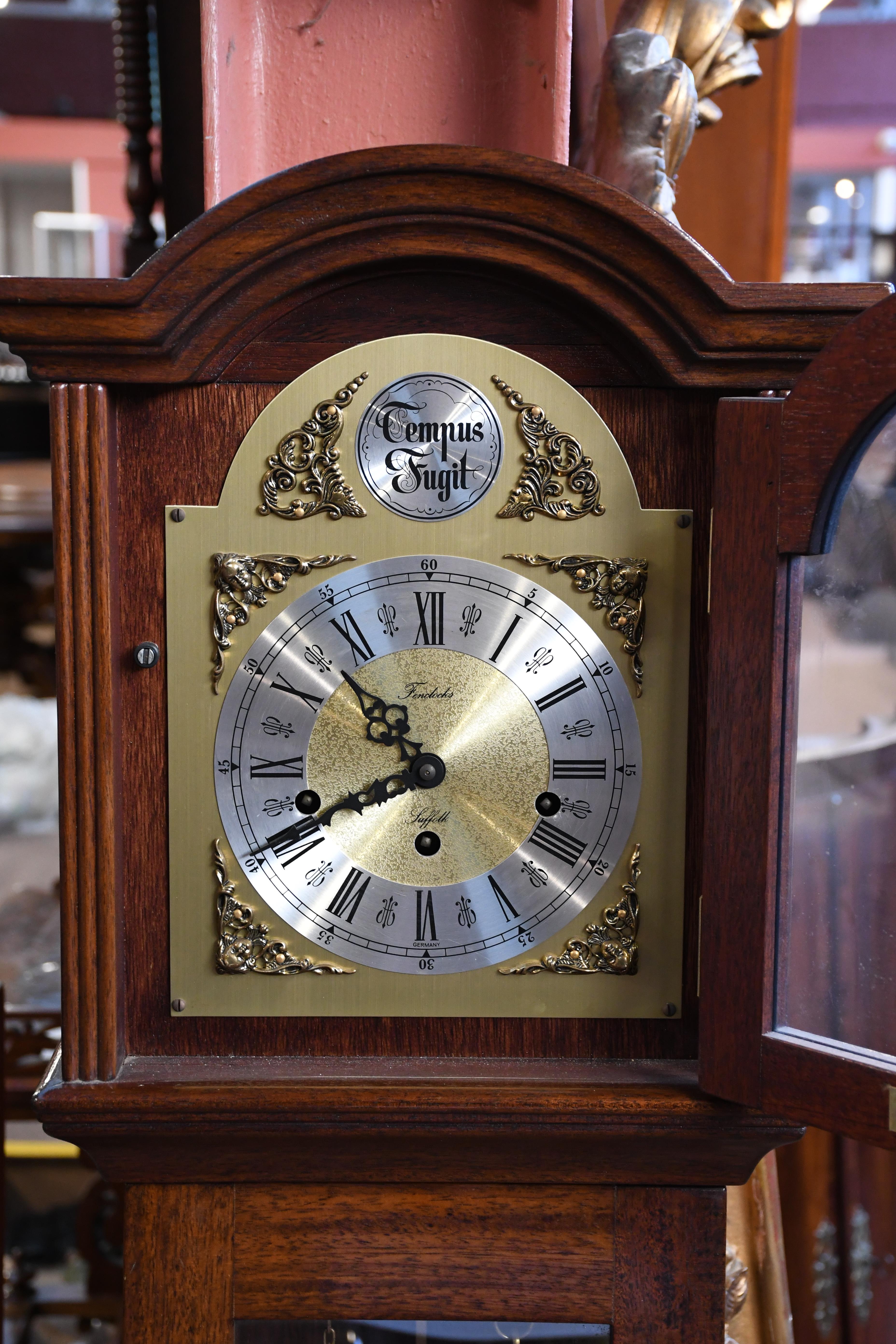 Lot 2658 - A reproduction mahogany cased longcase