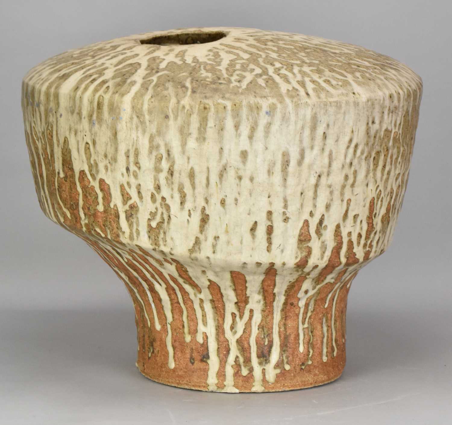 Lot 802 - A very large stoneware vessel form partially