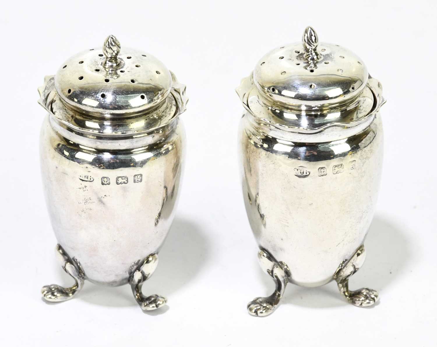 Lot 2420 - A pair of Edwardian hallmarked silver