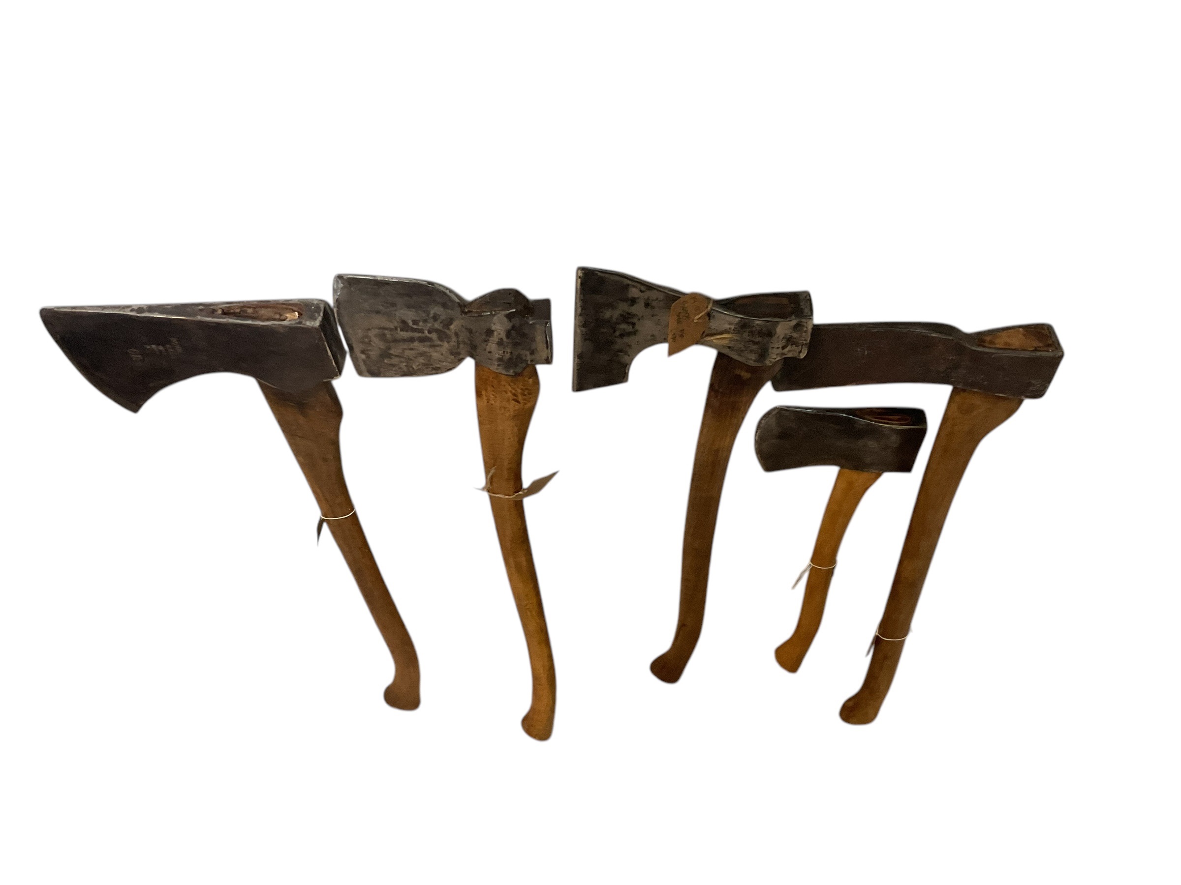 Lot 387 - A group of five vintage axes, including a