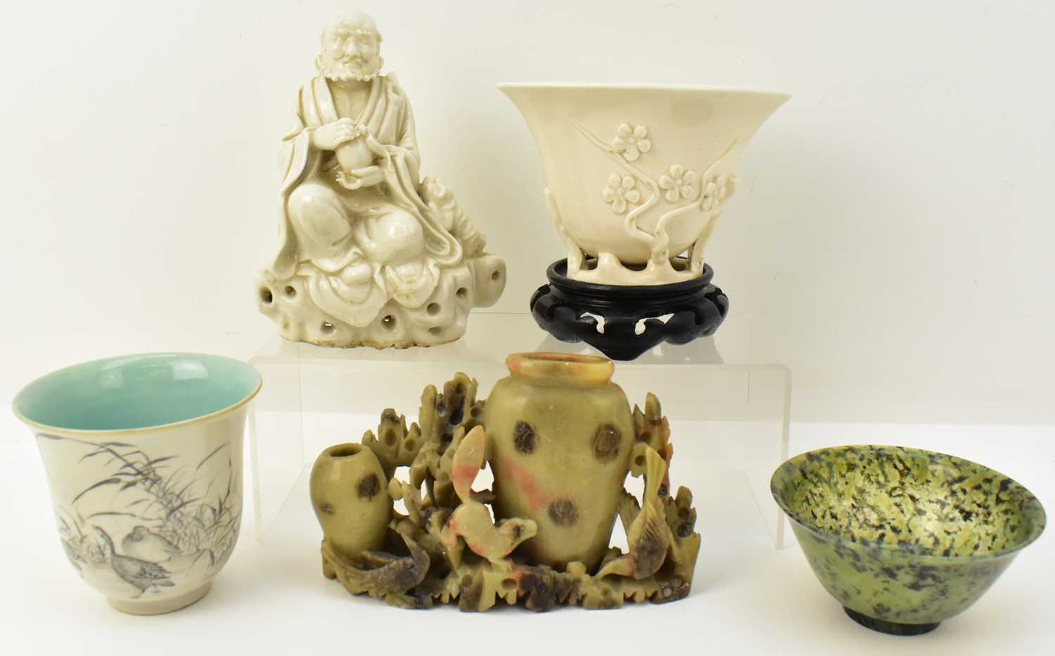 Lot 1030 - Five Oriental cabinet collectables