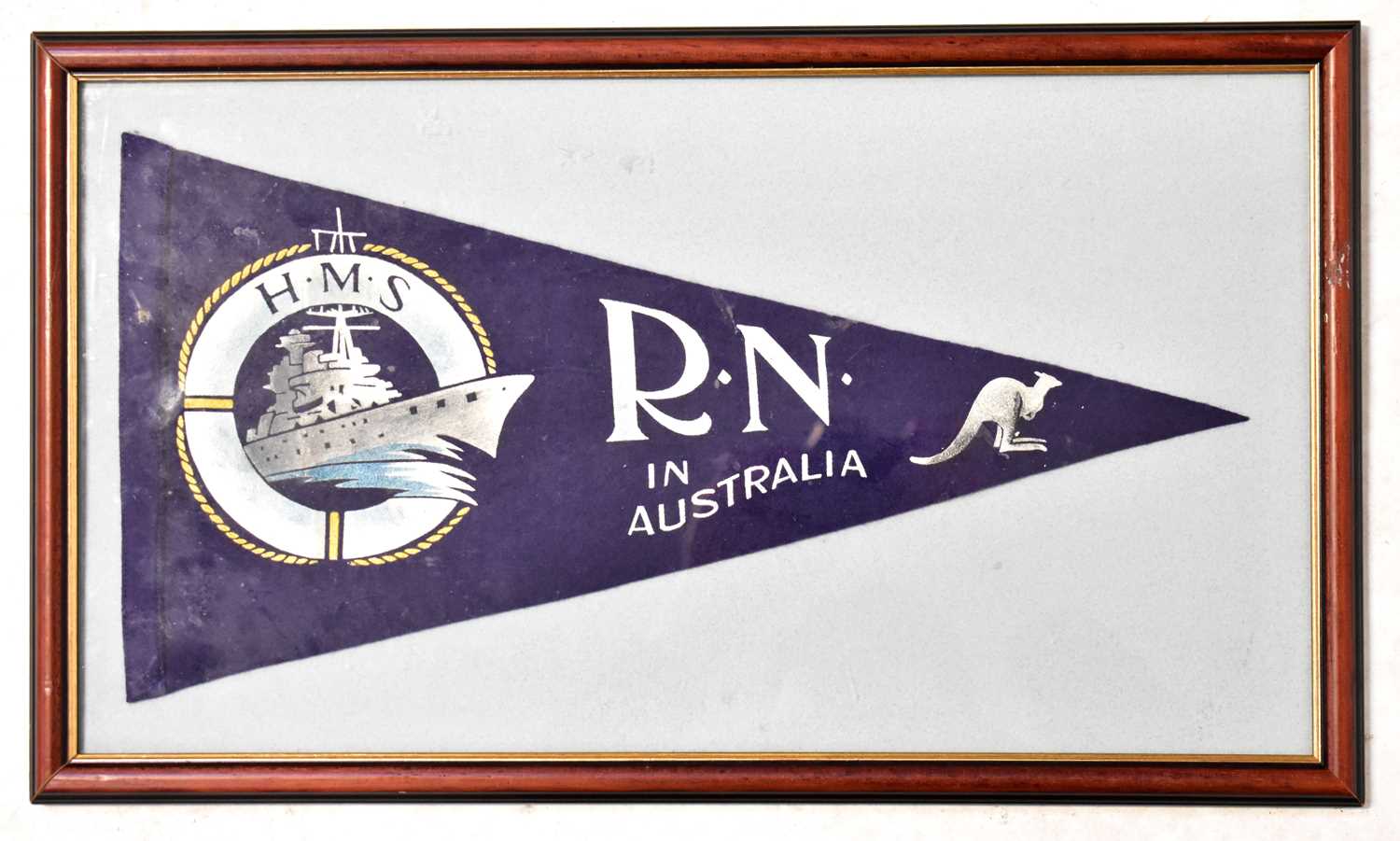 Lot 503 - A Royal Navy blue pennant for the HMS King