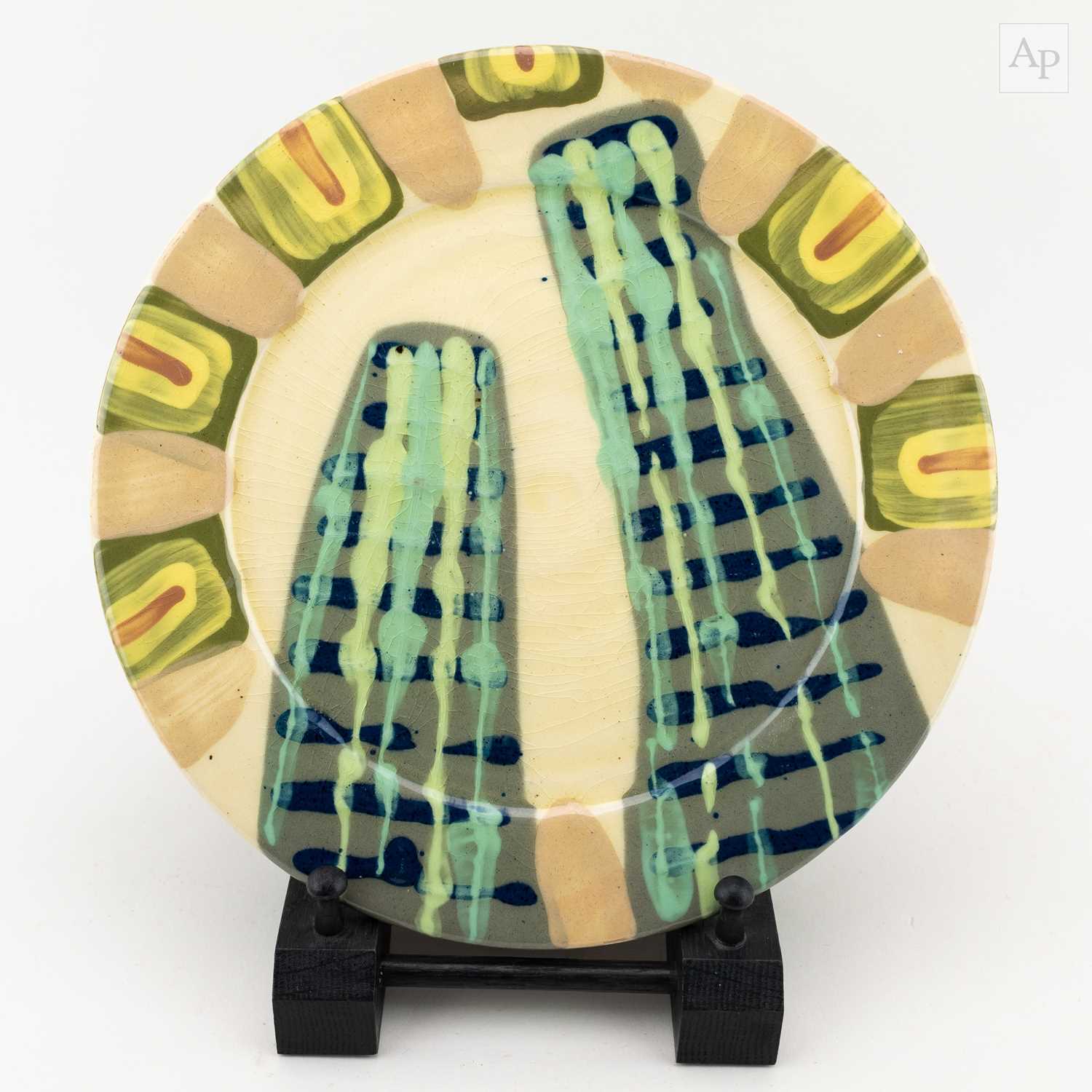 Lot 318 - JOHN POLLEX (born 1941); a slipware plate