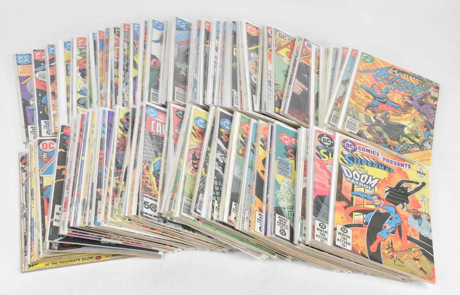 Lot 378 - DC; a collection of Action comics, issues