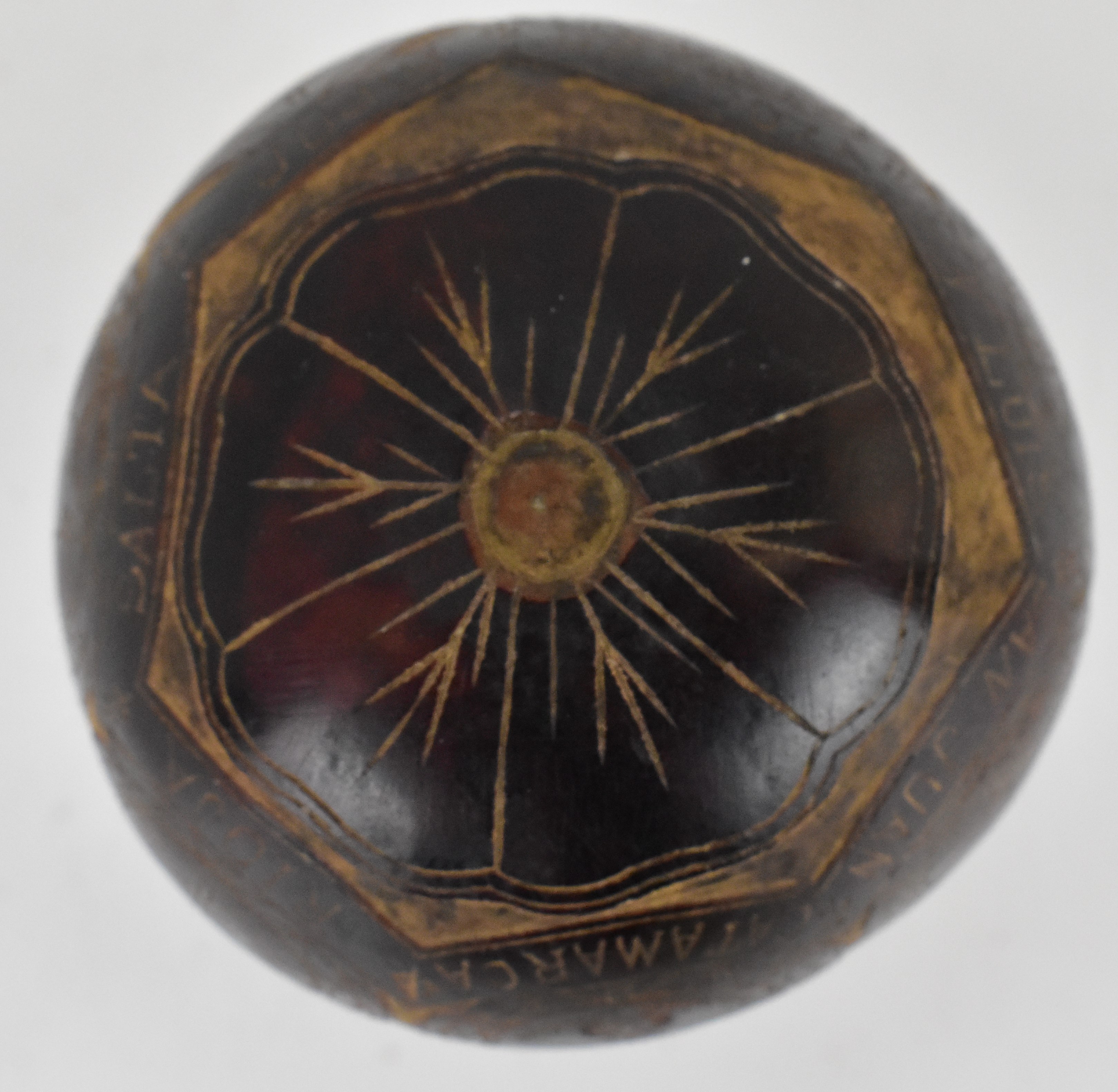 Lot 192 - A 19th century carved coquilla nut, the body