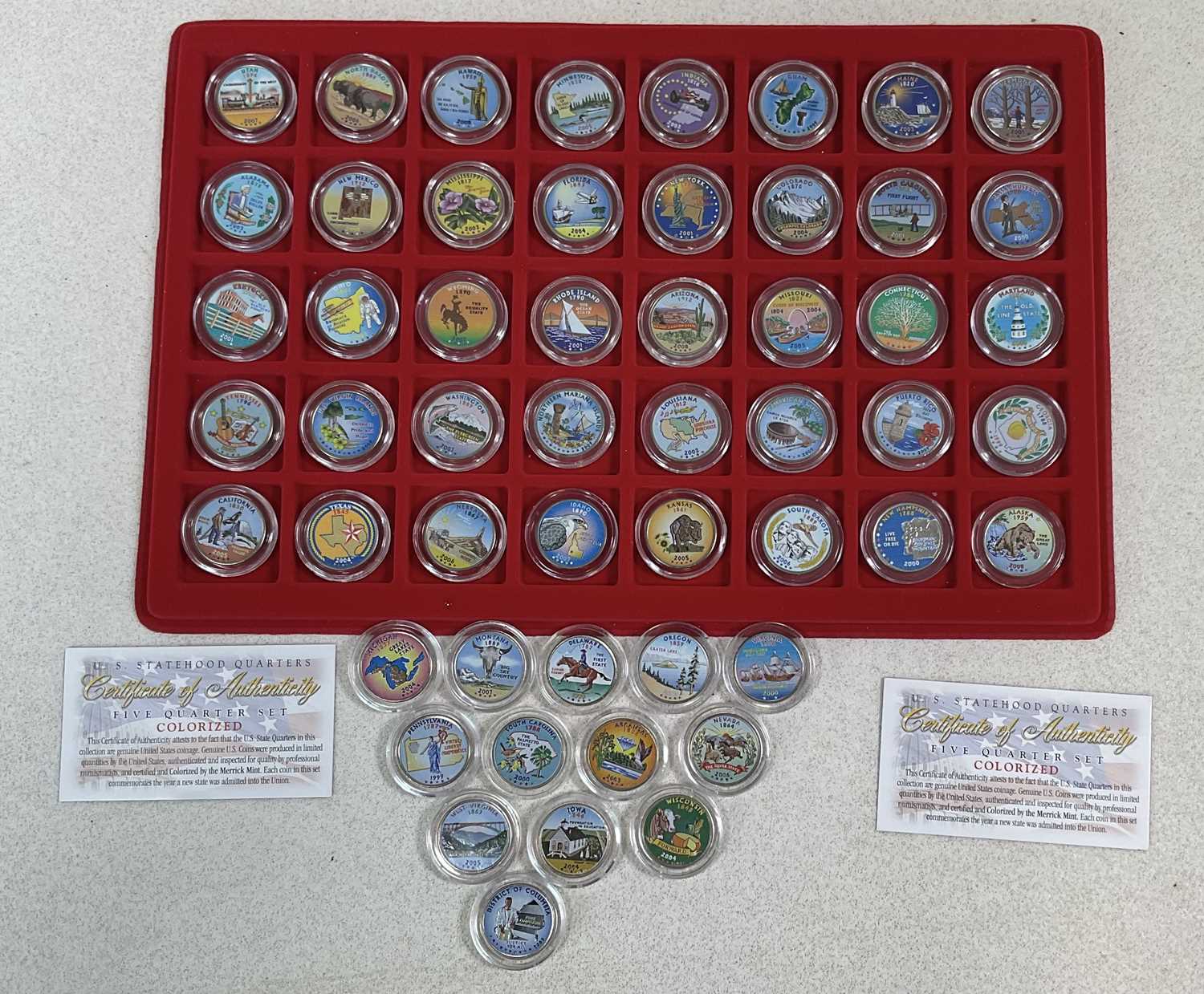 Lot 1370 - U.S STATEHOOD QUARTERS; a collection of