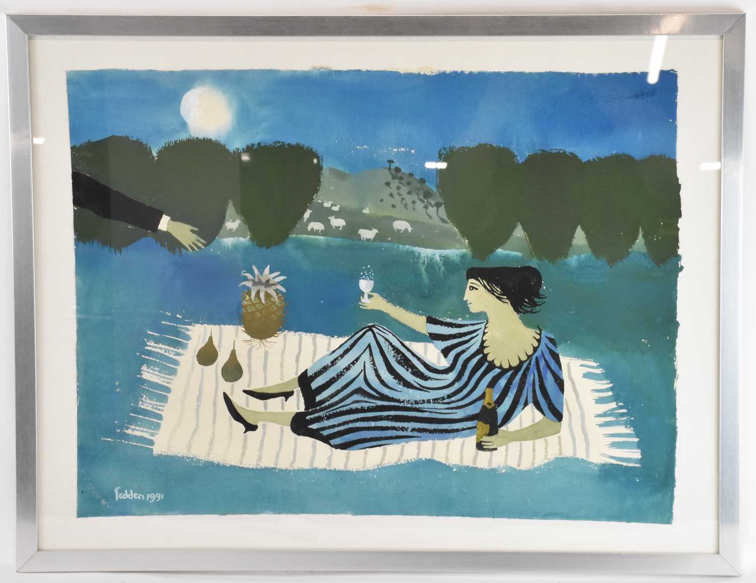 Lot 100 - MARY FEDDEN (1915-2012); watercolour, 'The