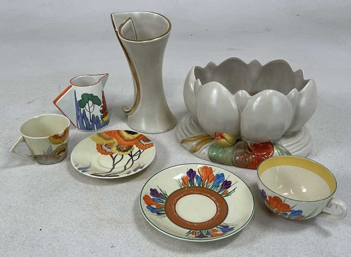 Lot 229 - CLARICE CLIFF; a small group of ceramics