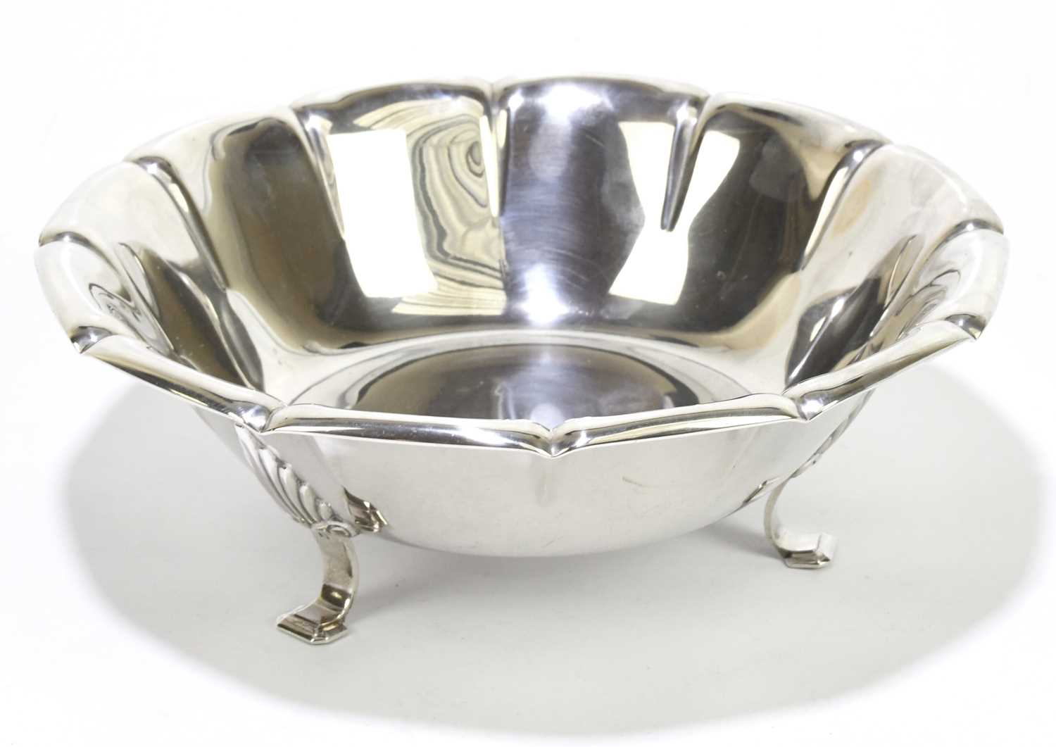 Lot 2156 - A Norwegian 830 grade silver footed bowl