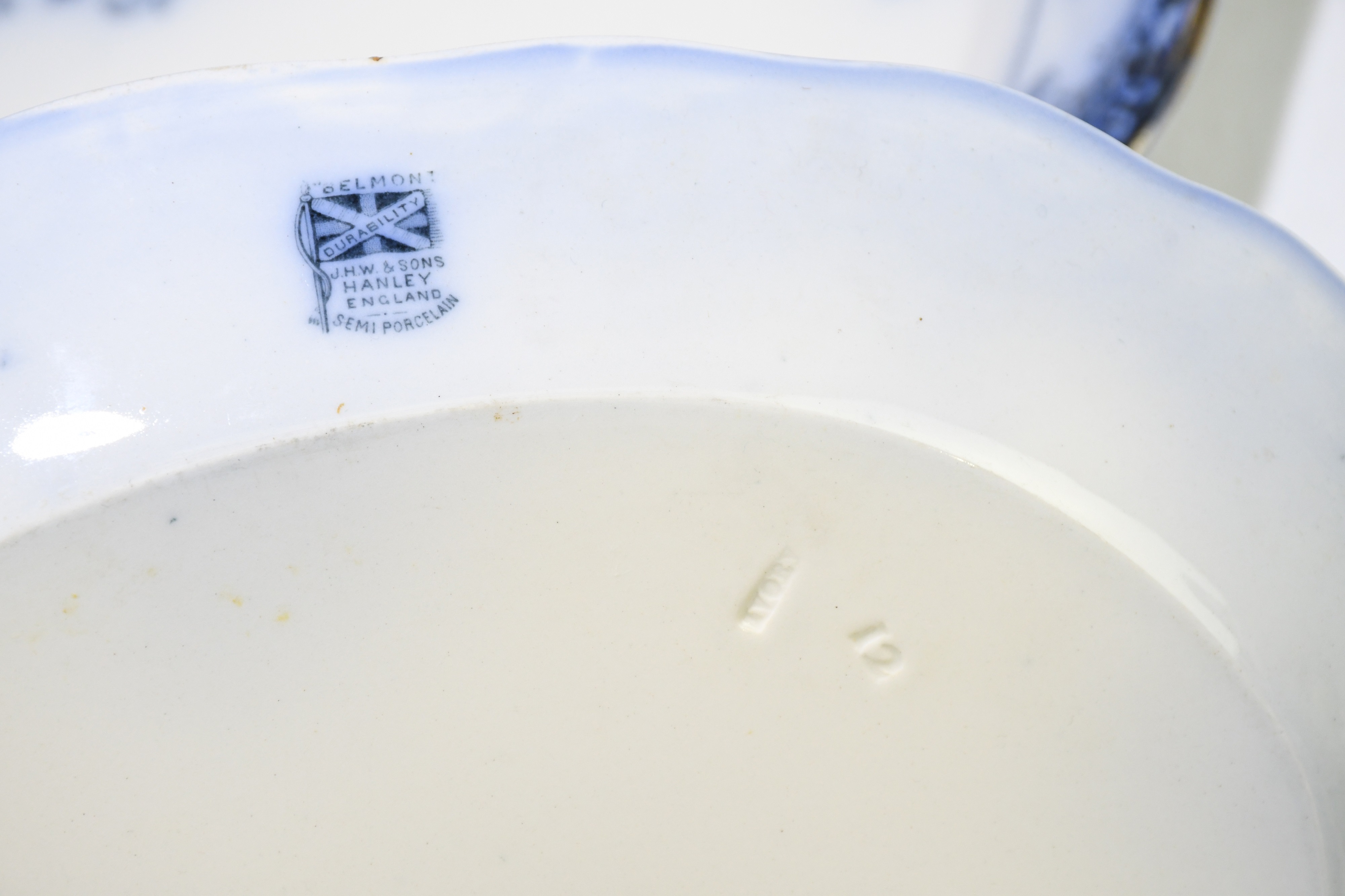 Lot 664 - JHW & SONS, HANLEY; a 'Belmont' blue and