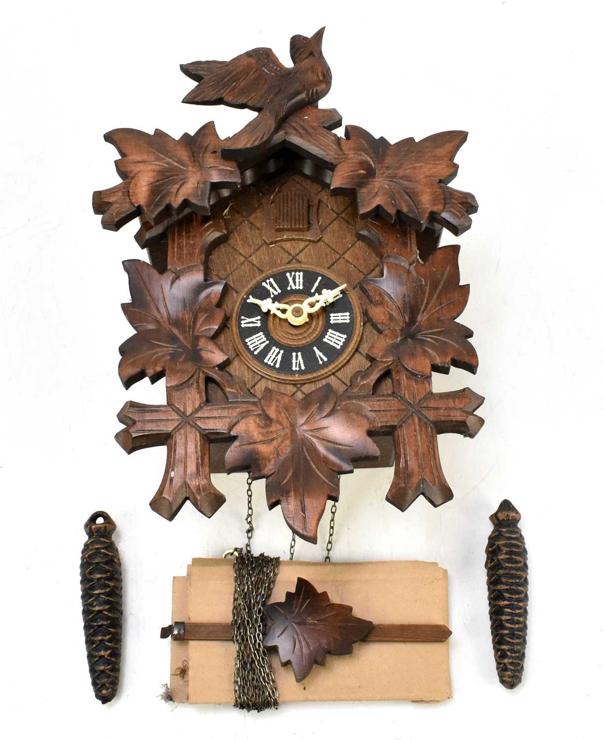 Lot 1506 - A Black Forest carved wood cuckoo clock