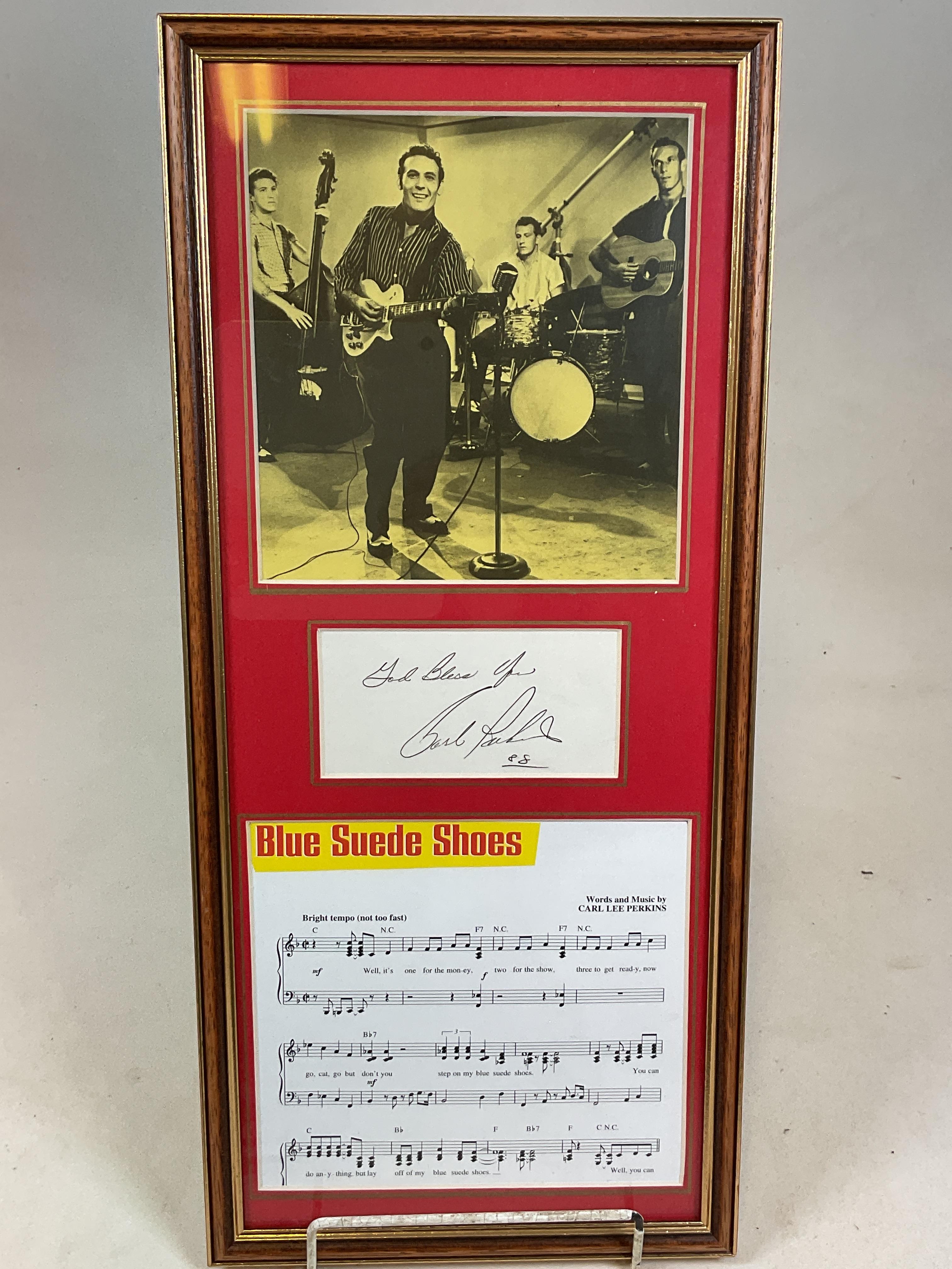 Lot 313 - CARL PERKINS; an autograph of the legendary