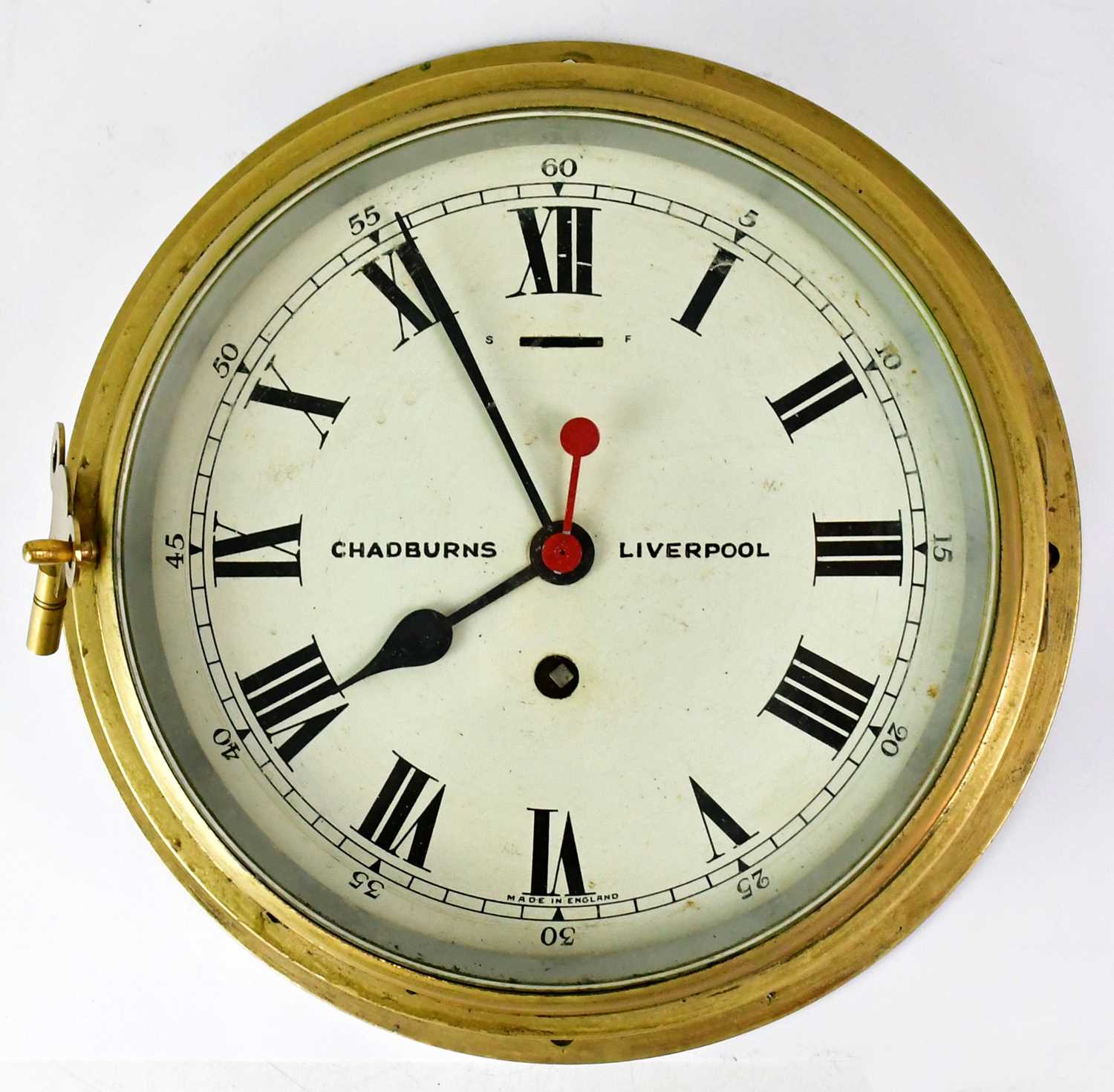Lot 162 - CHADBURNS, LIVERPOOL; a wall mounted brass