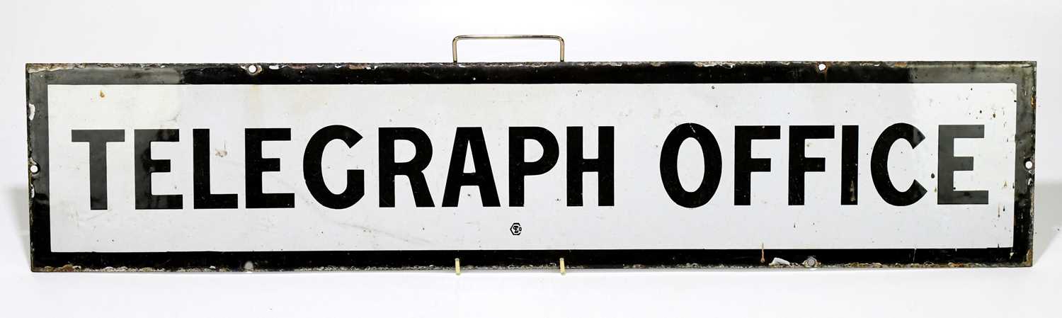Lot 43 - A vintage vitreous enamel 'Telegraph Office'