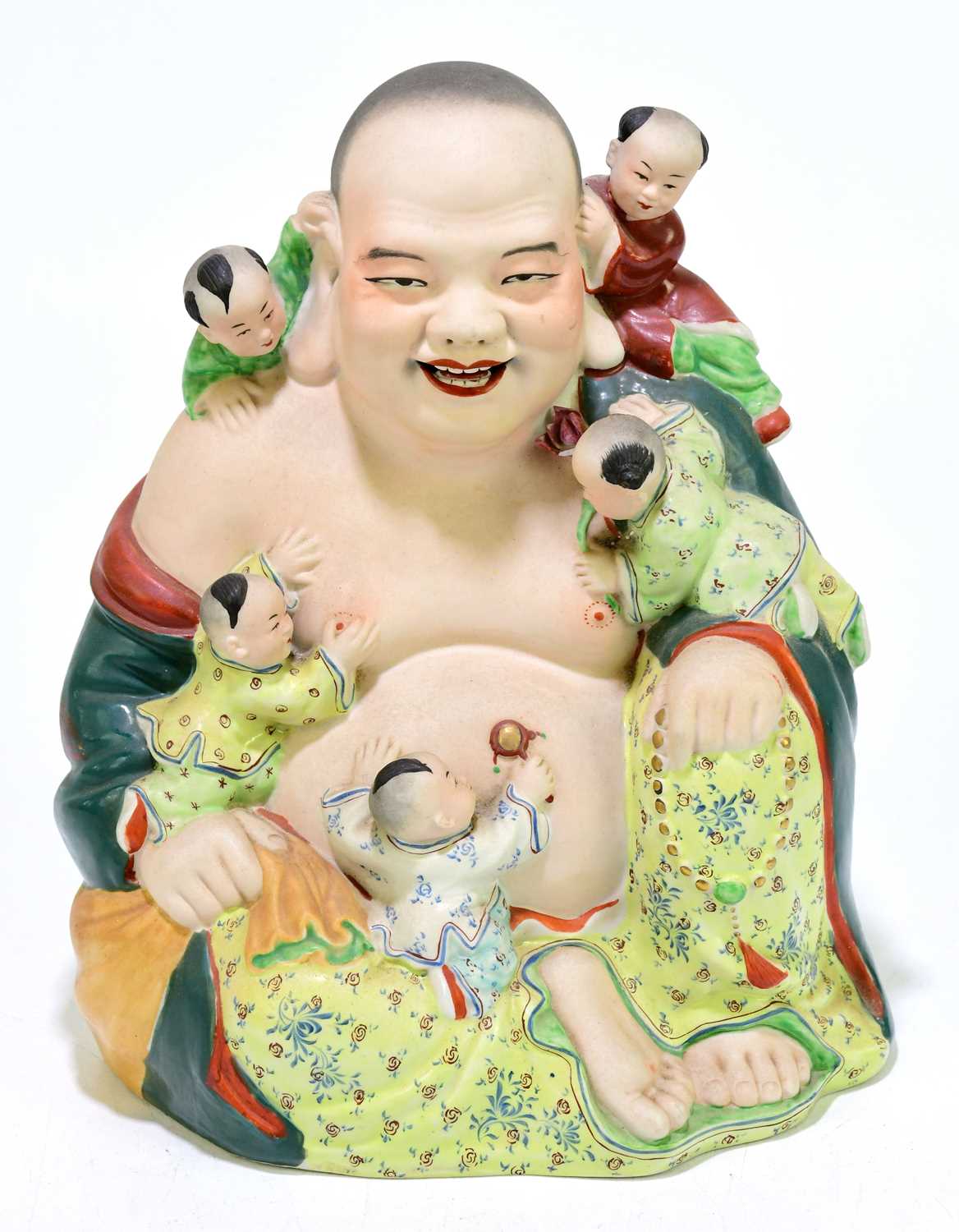 Lot 2045 - A Chinese porcelain figure of Hoti,