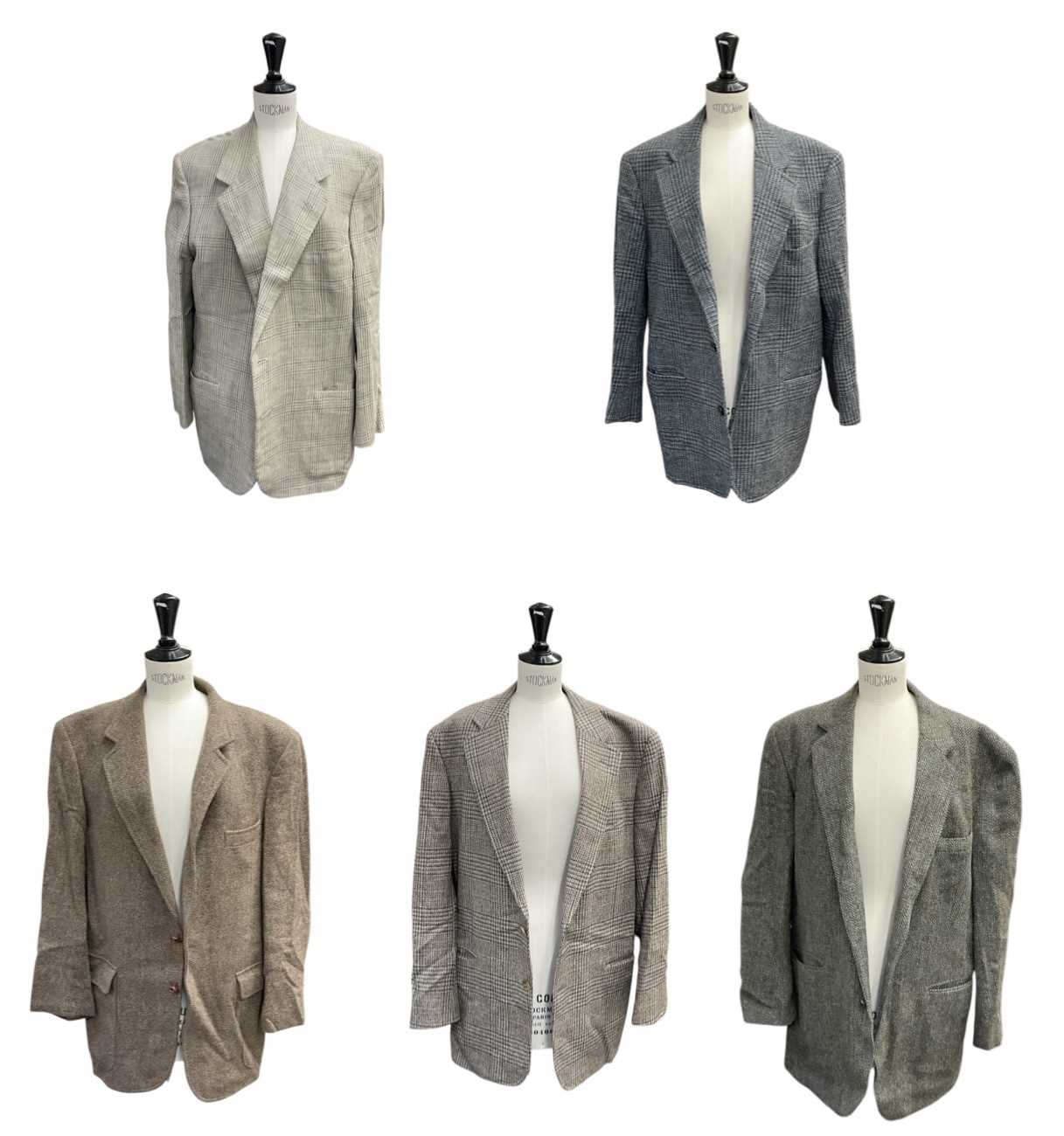 Lot 573 - Five gentleman's tweed jackets including