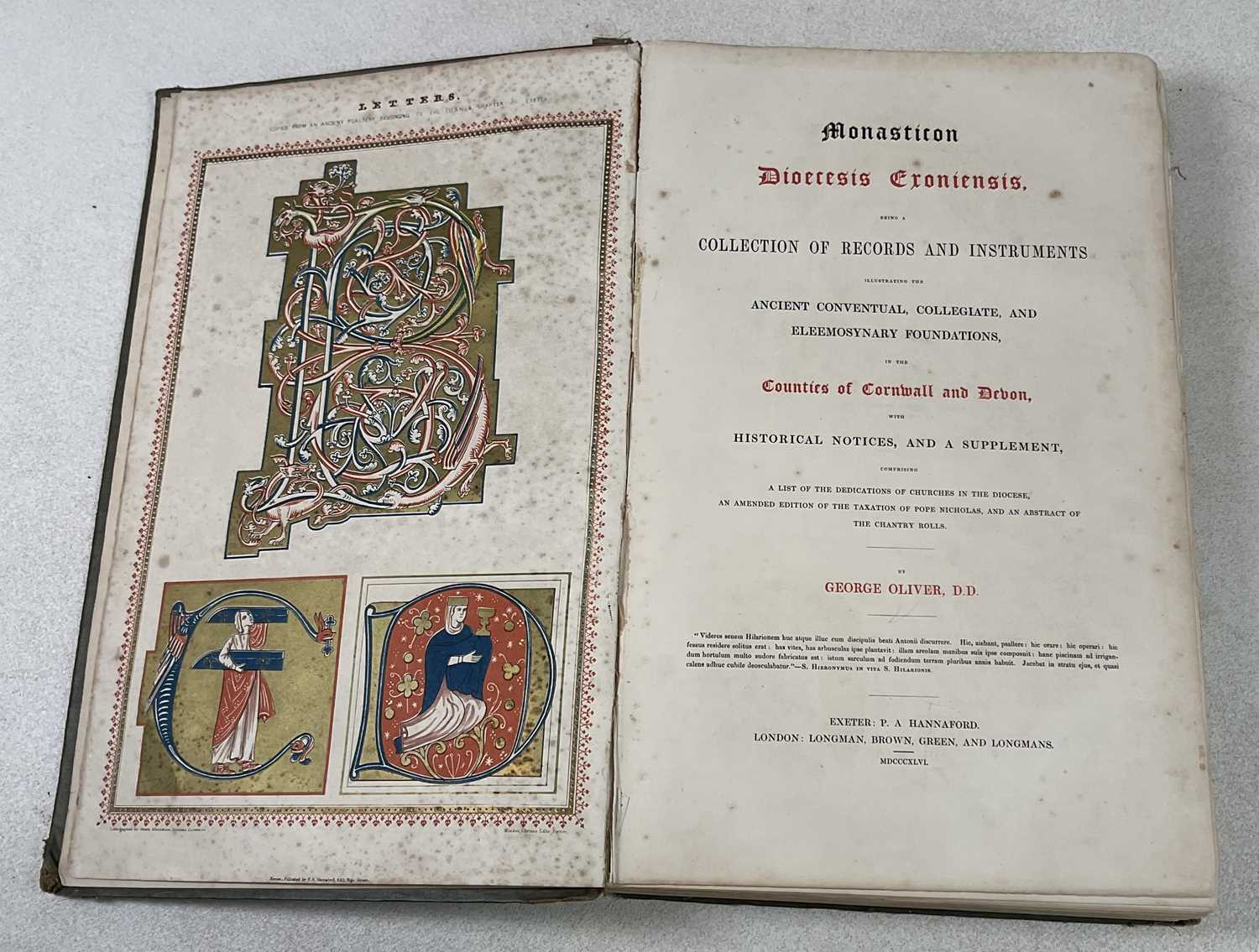 Lot 370 - GEORGE OLIVER; Monastiton Dioecesis