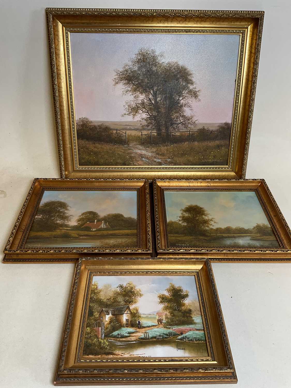 Lot 405 - PETER DUFFIELD; oil on canvas, rural