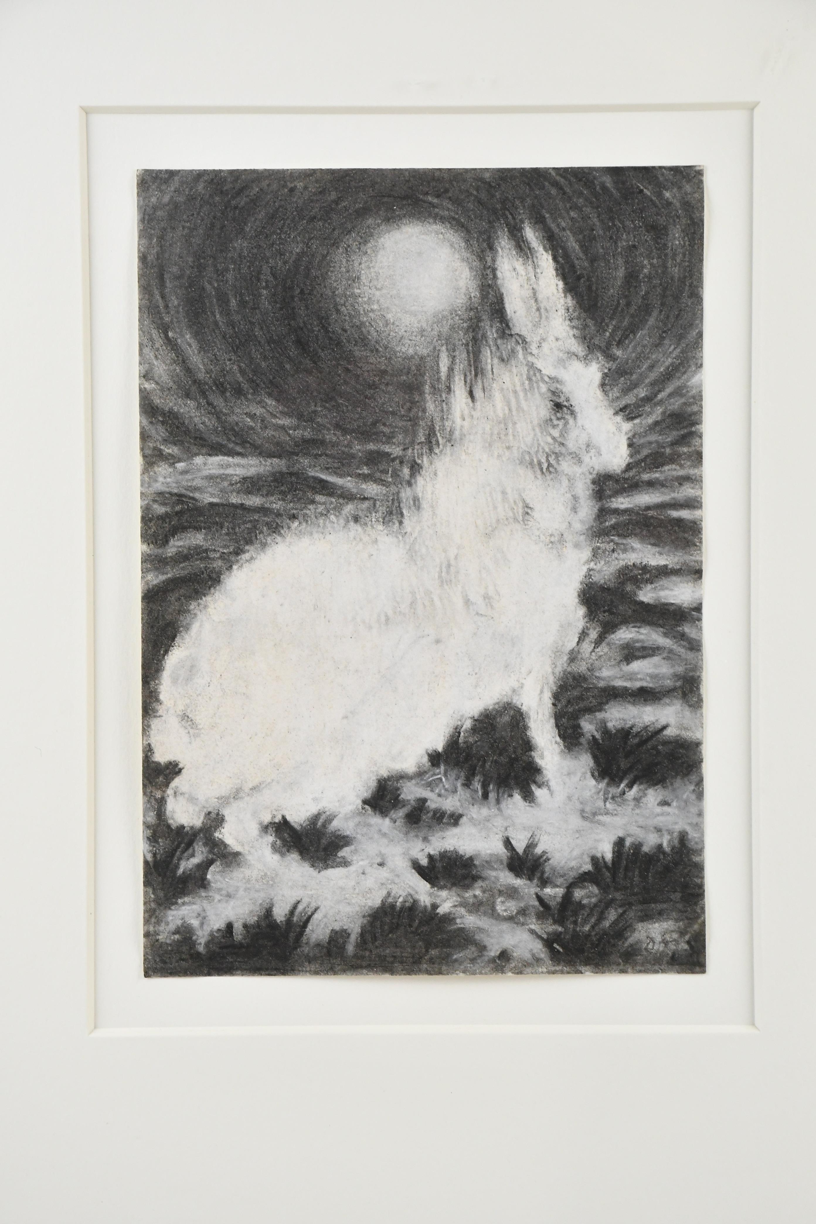 Lot 12 - DAVID GILBERT (1928-2016); charcoal and chalk,