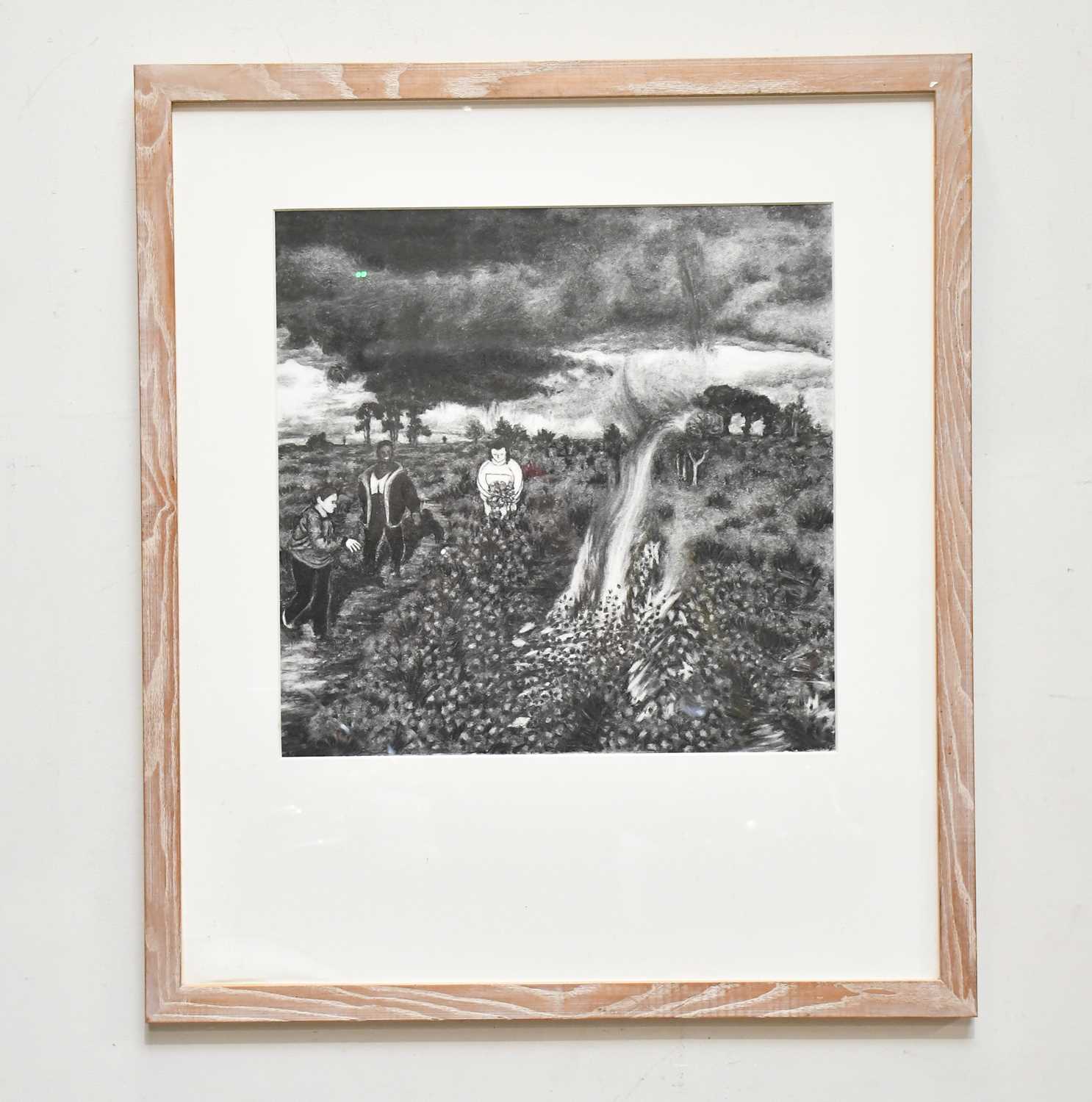 Lot 53 - DAVID GILBERT (1928-2016); drawing, 'People