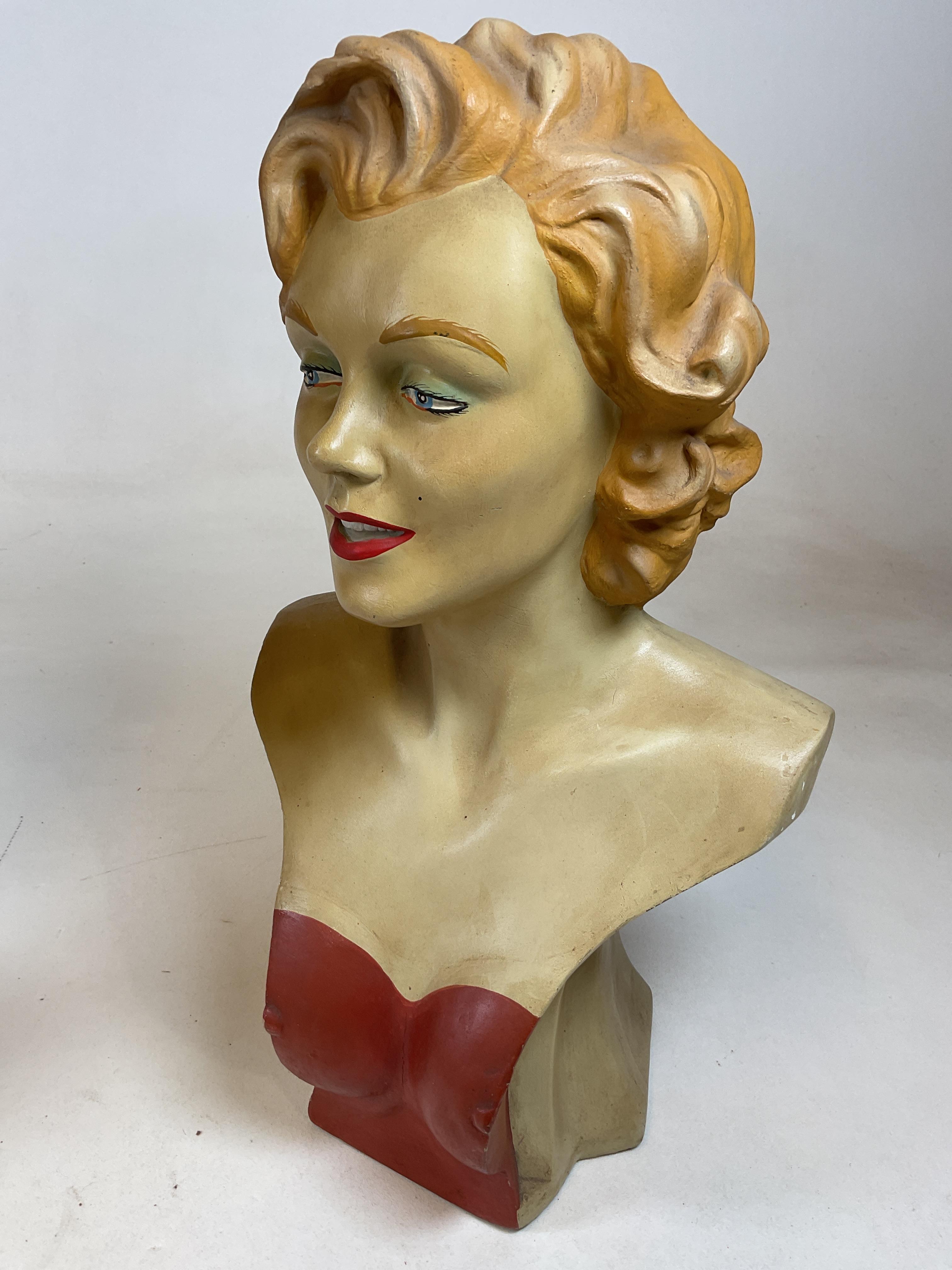 Lot 76 - CALON; a vintage plastic mannequin bust,