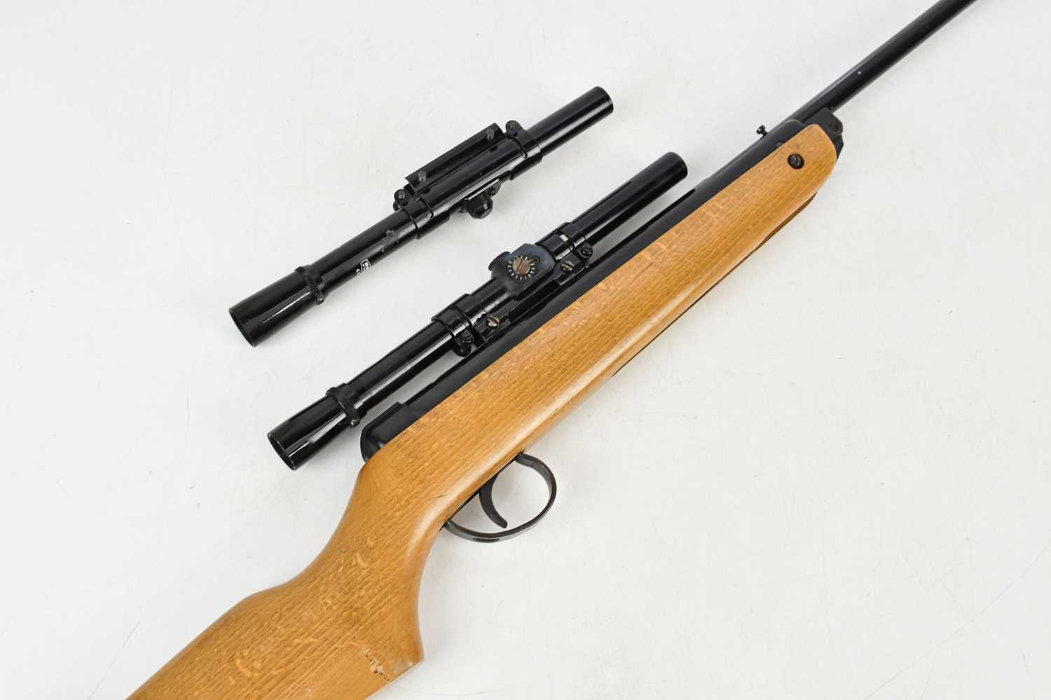 BSA; a .22 calibre air rifle with scope and associated 4 x 15 BSA scope ...