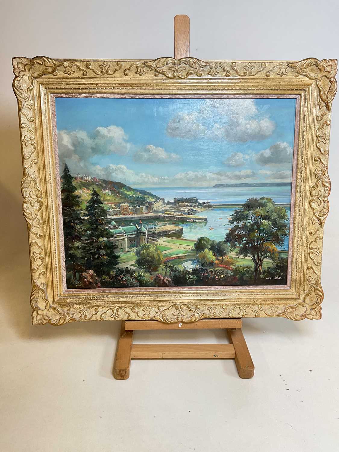 Lot 399 - MAX HOFLER; oil on board, view of Torquay