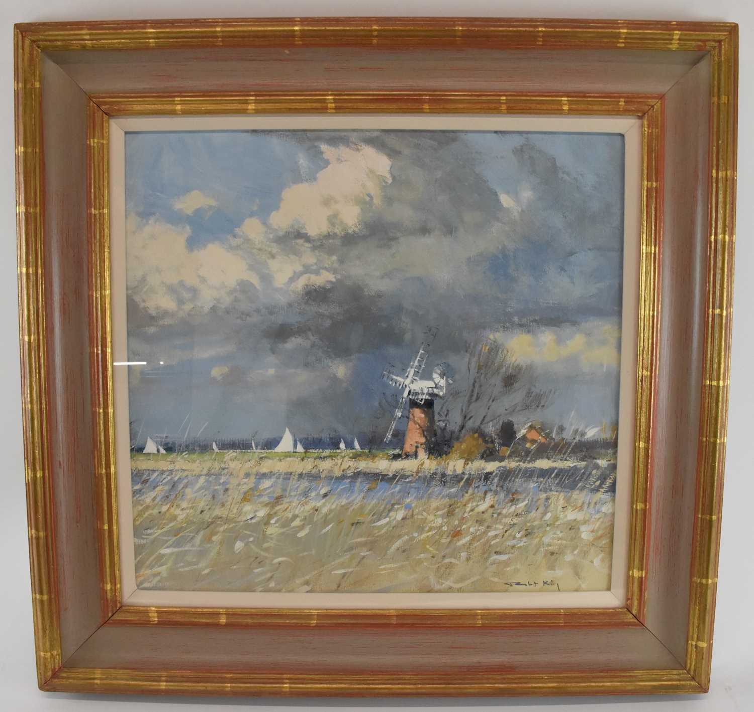 Lot 146 - ROBERT KING (born 1936); oil on board, 'The