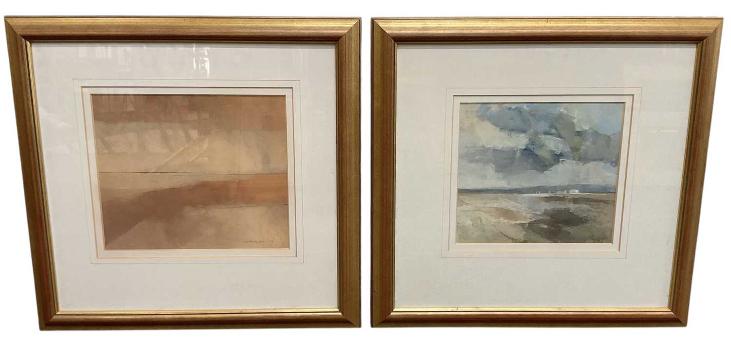 Lot 224 - KEITH ROPER; pastel, 'Solent at Hurst Point',