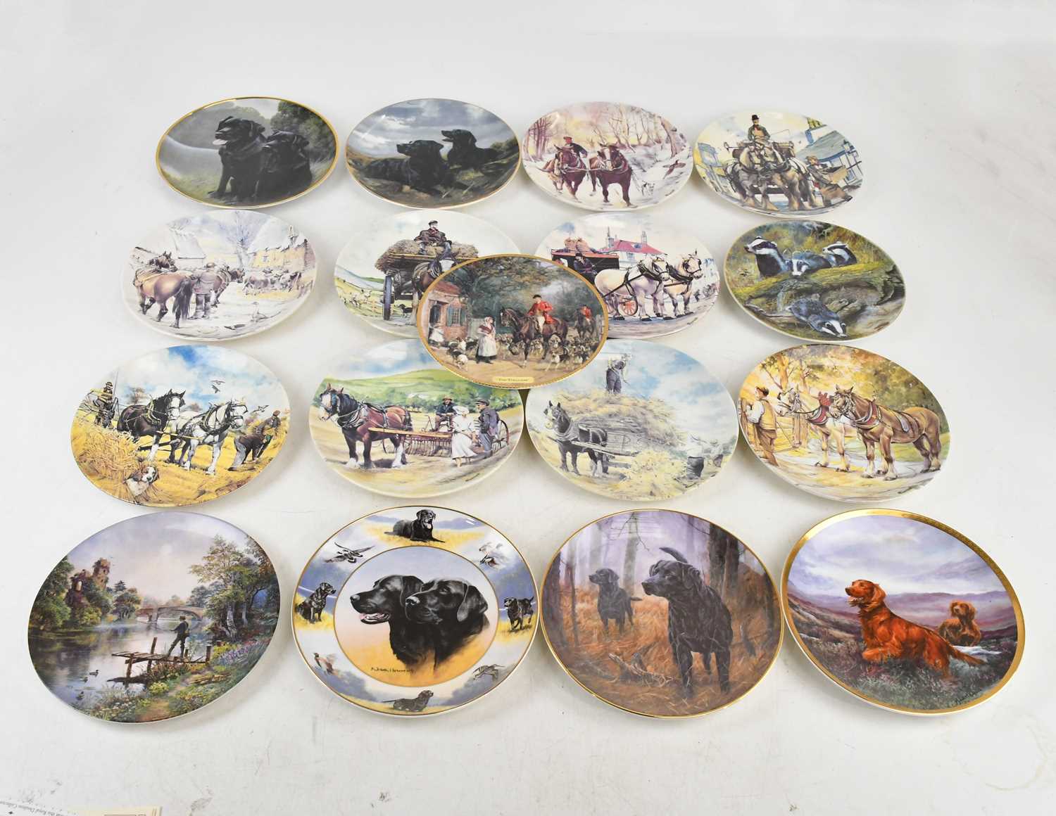 Lot 244 - A collection of cabinet plates, mainly