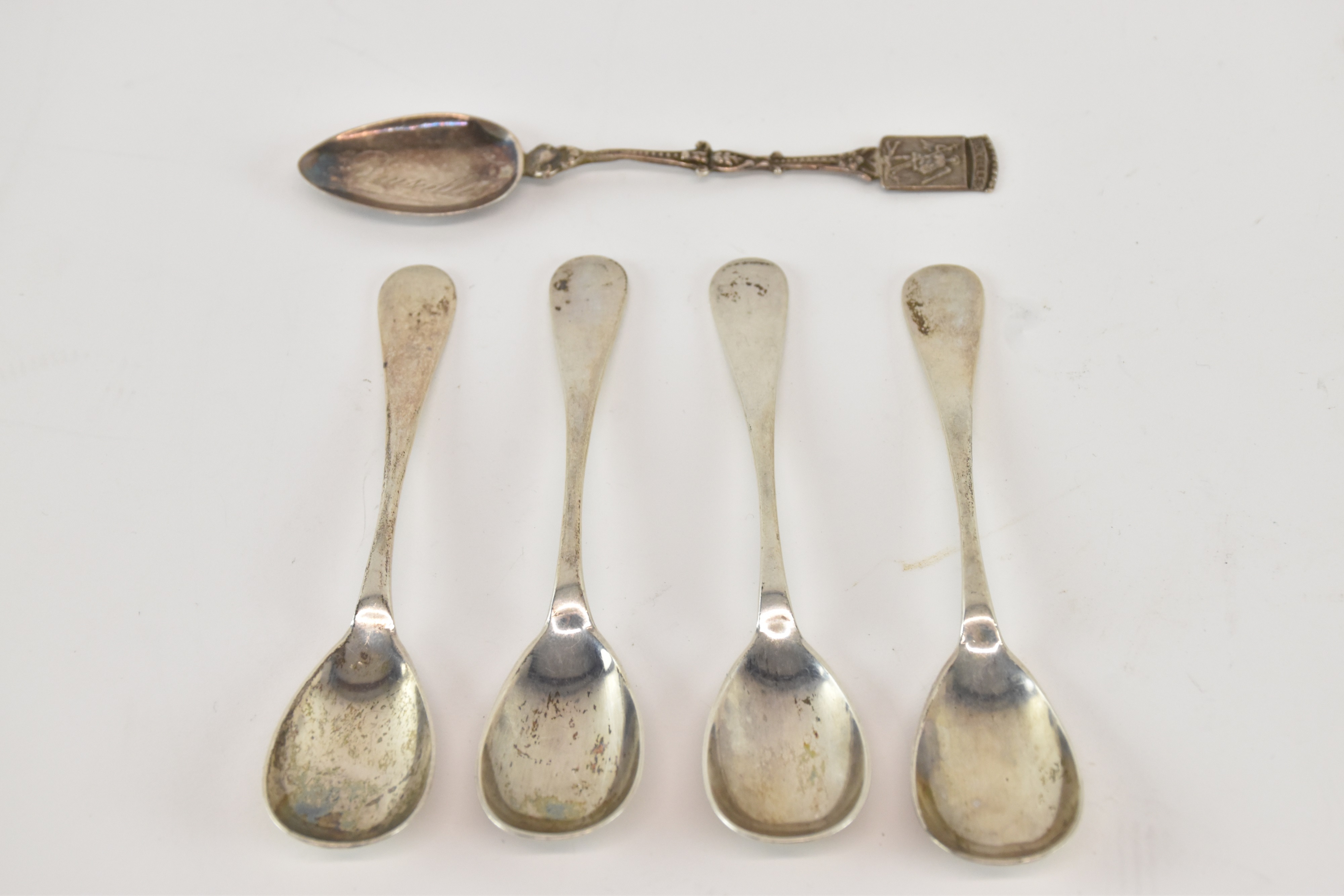 Lot 1118 - A set of four 800 grade silver condiment