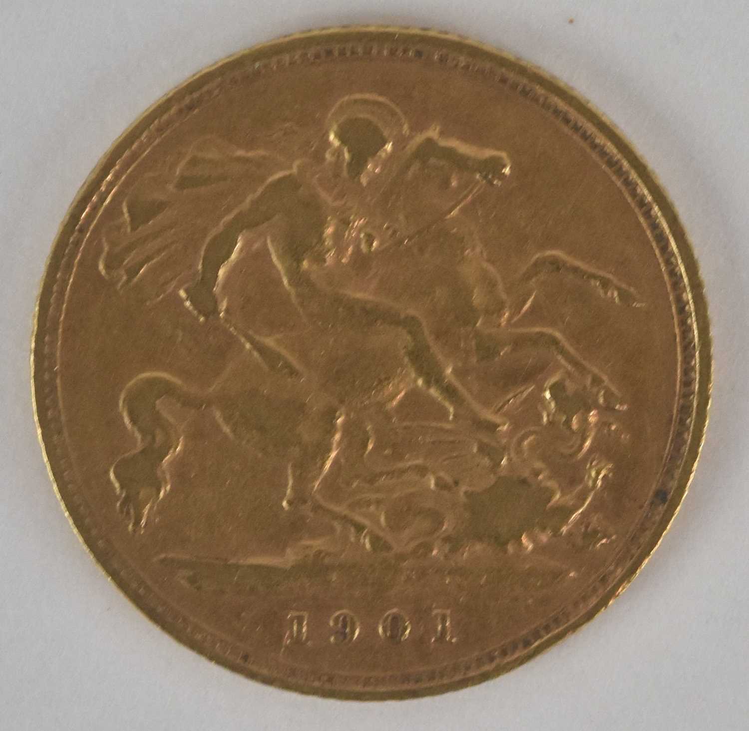 Lot 1391 - A Victoria half sovereign, 1901, old head.