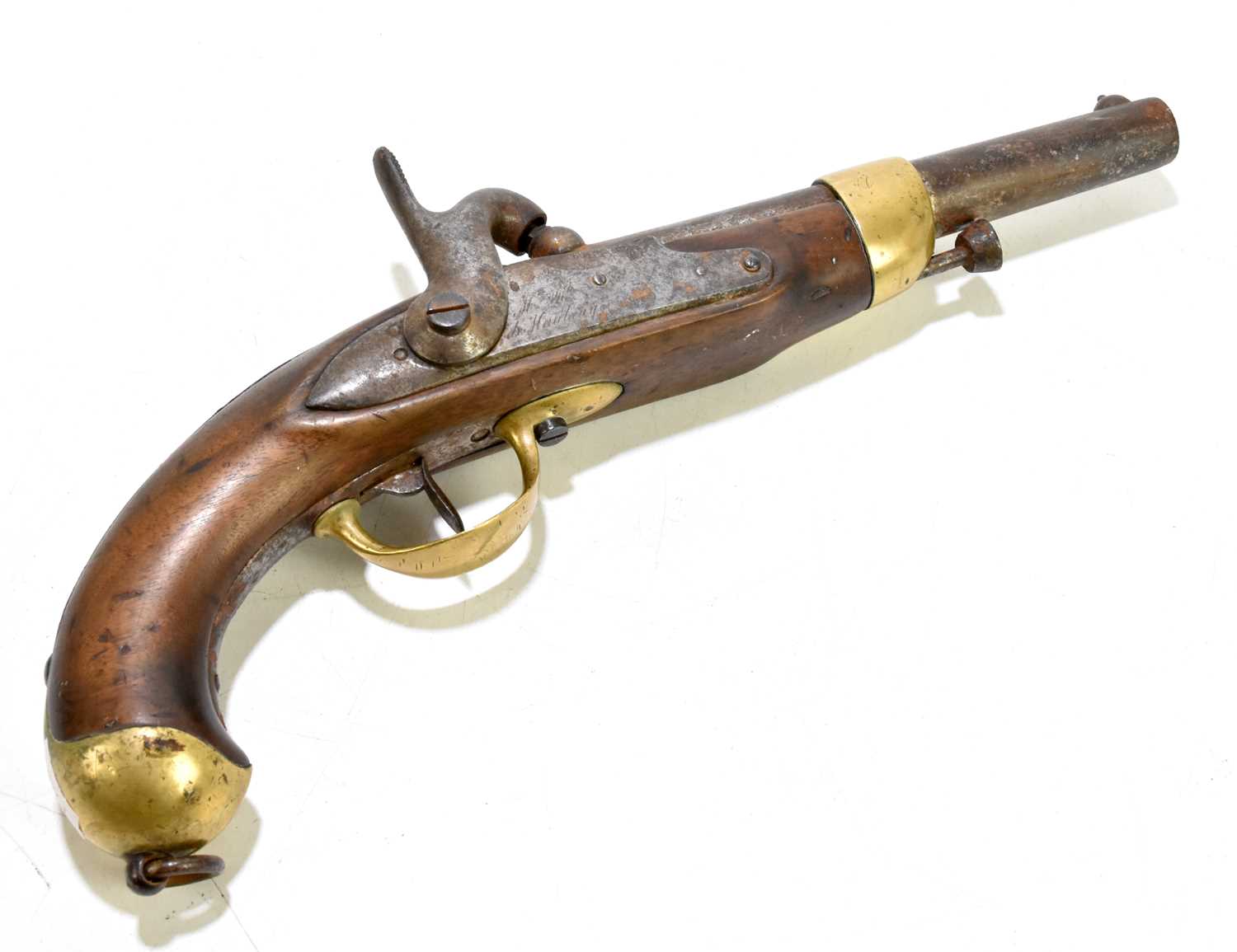 Lot 327 - A 19th century percussion cap pistol,