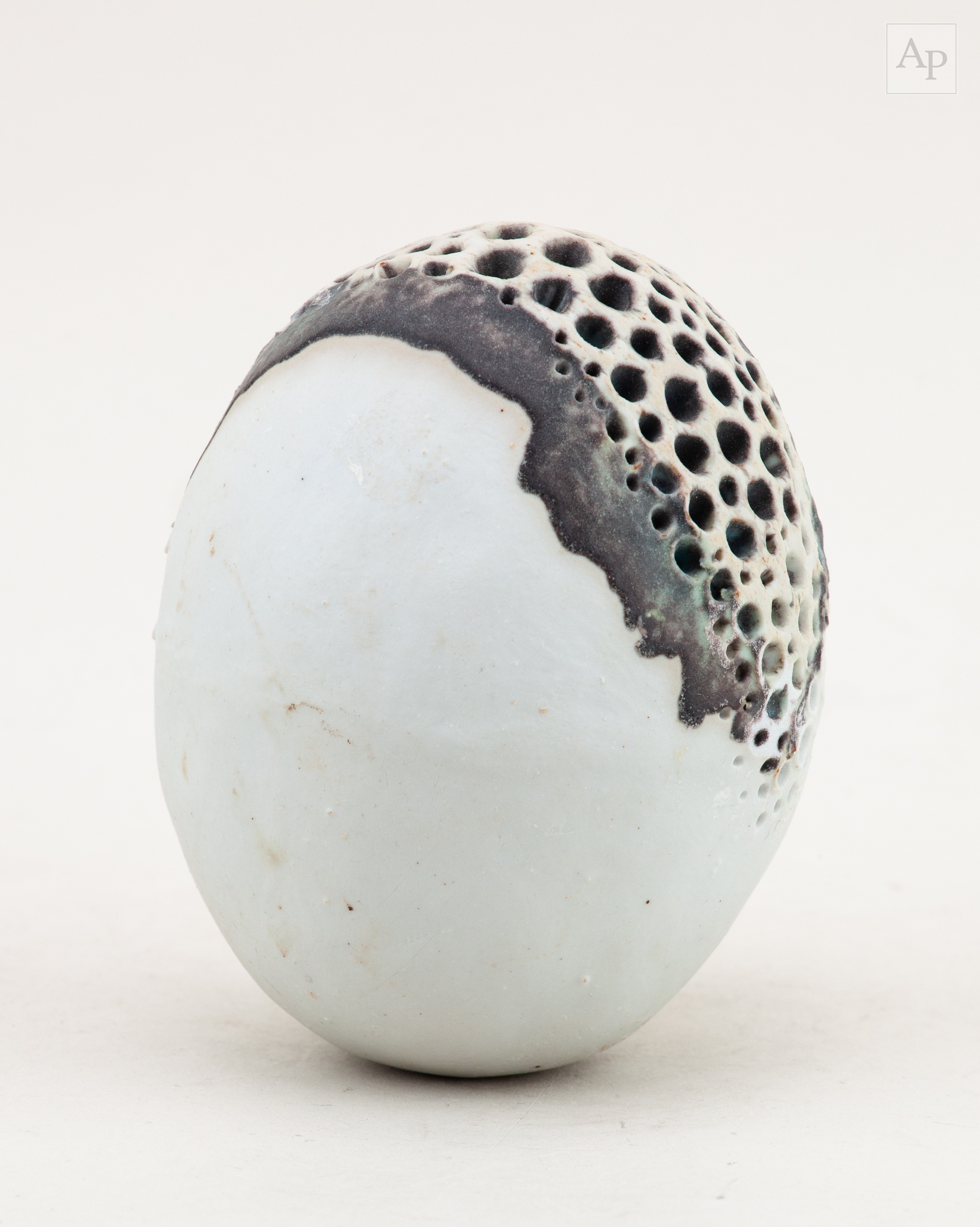 Lot 14 - ALAN WALLWORK (1931-2019); a porcelain egg