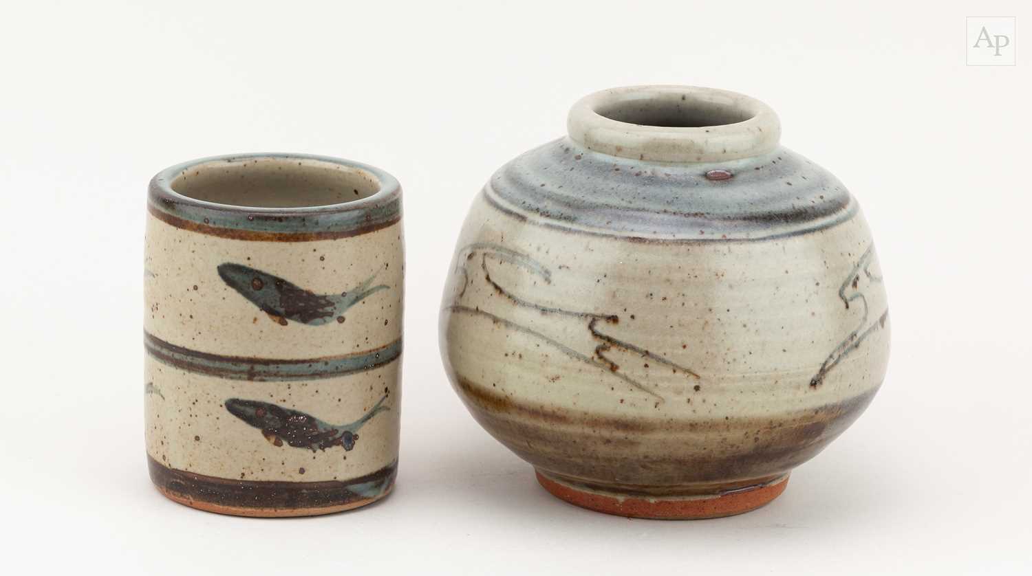 Lot 78 - Leach Pottery; a stoneware jar covered in