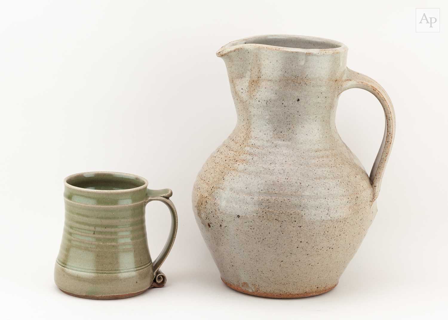 Lot 75 - Leach Pottery; a large stoneware jug covered