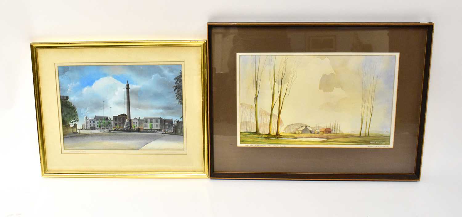 Lot 625 - SEAN SEAMUS; watercolour, 'Upholland Scape