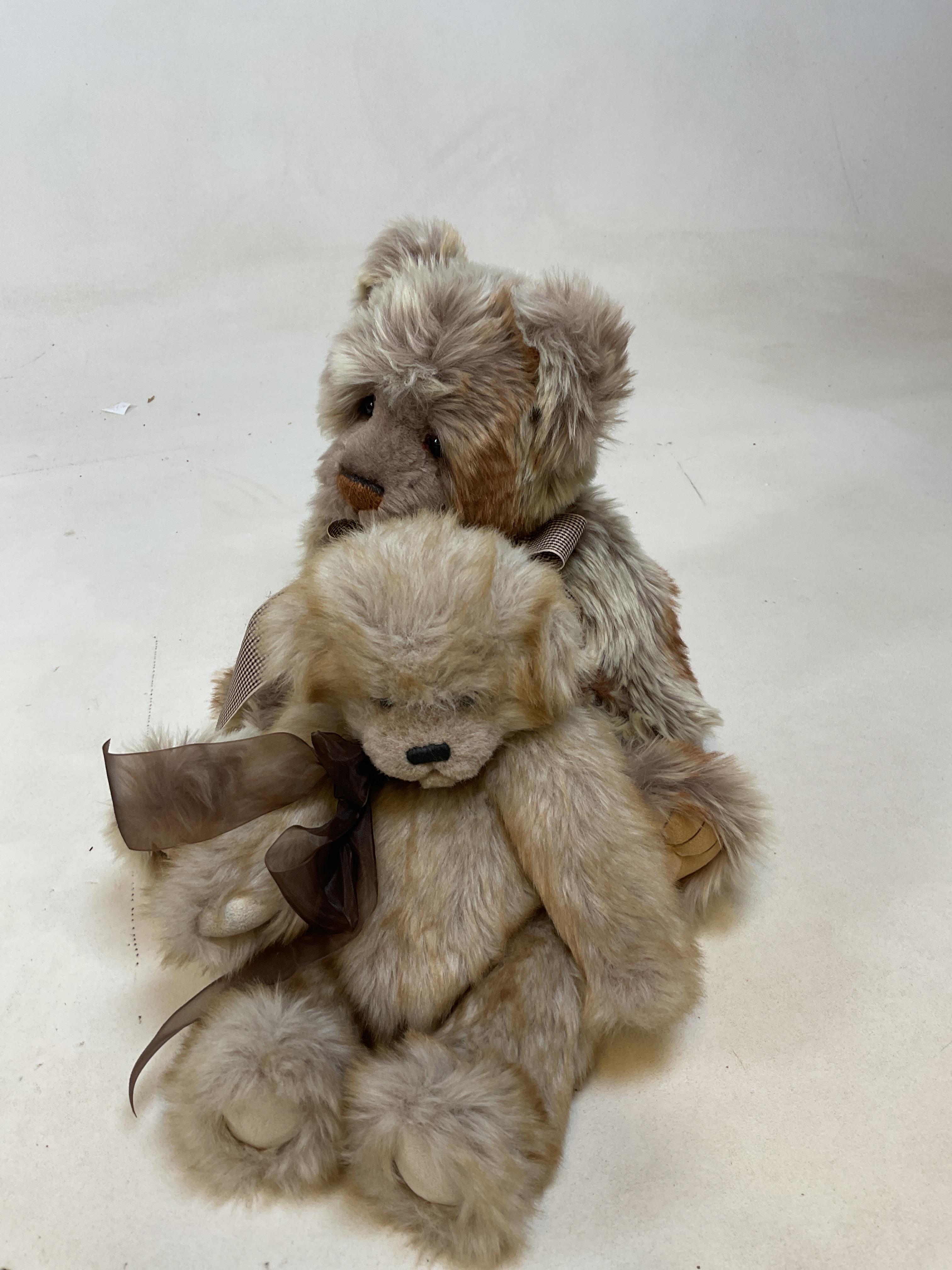 Lot 149 - CHARLIE BEARS; two plush teddy bears 'Tobias'