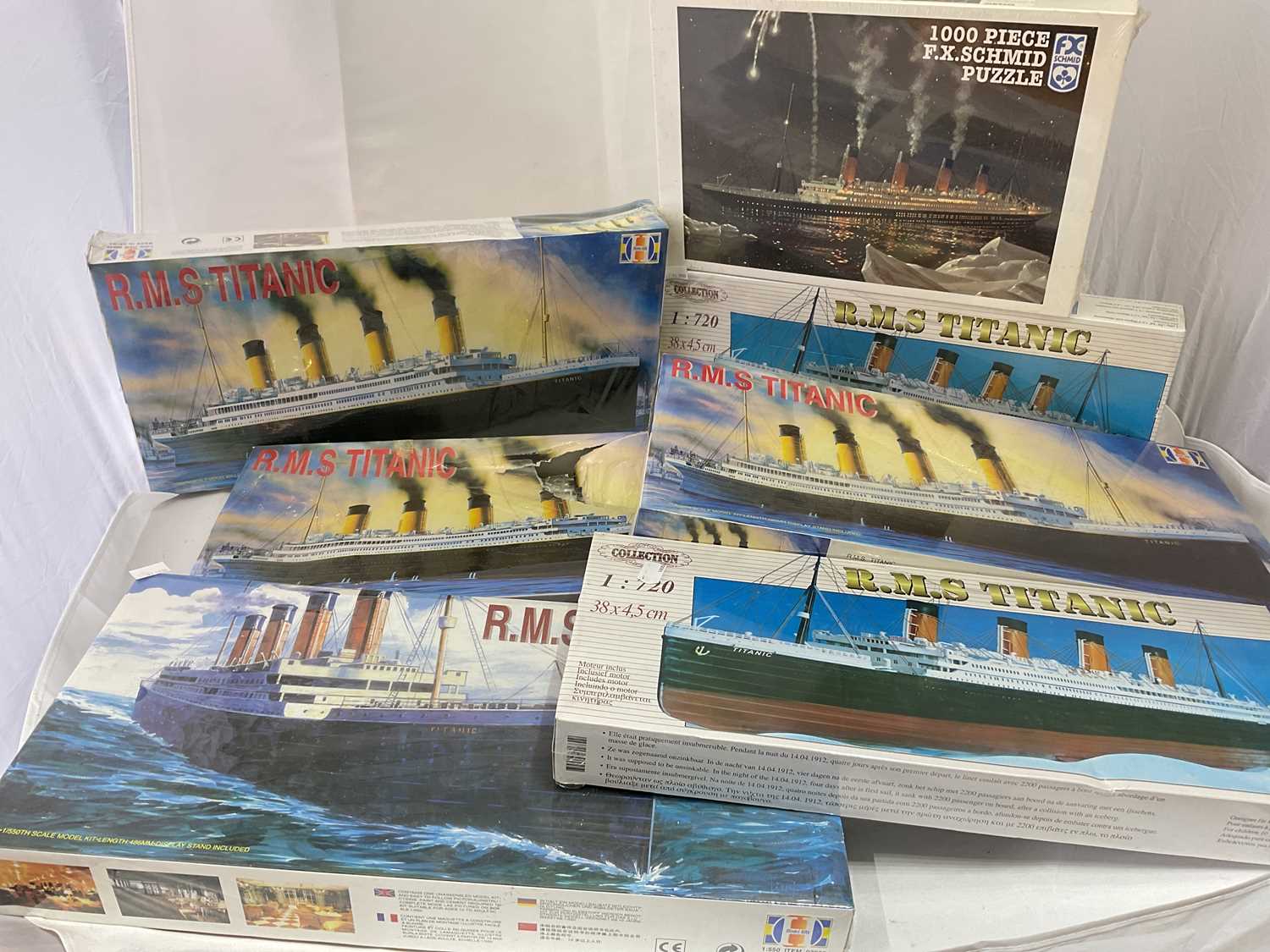 Lot 161 - RMS TITANIC; a group of boxed and sealed