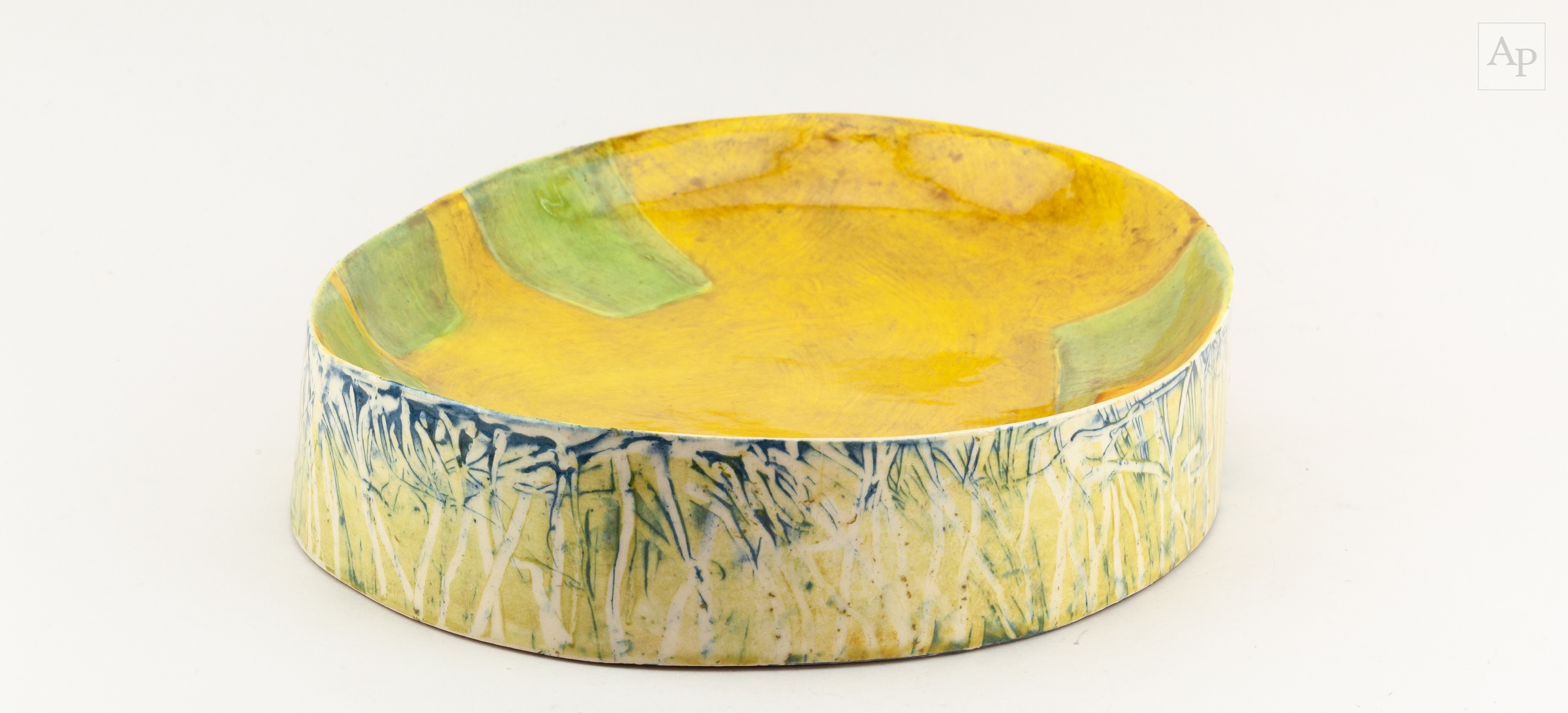 Lot 30 - ANNA LAMBERT (born 1957); an oval earthenware